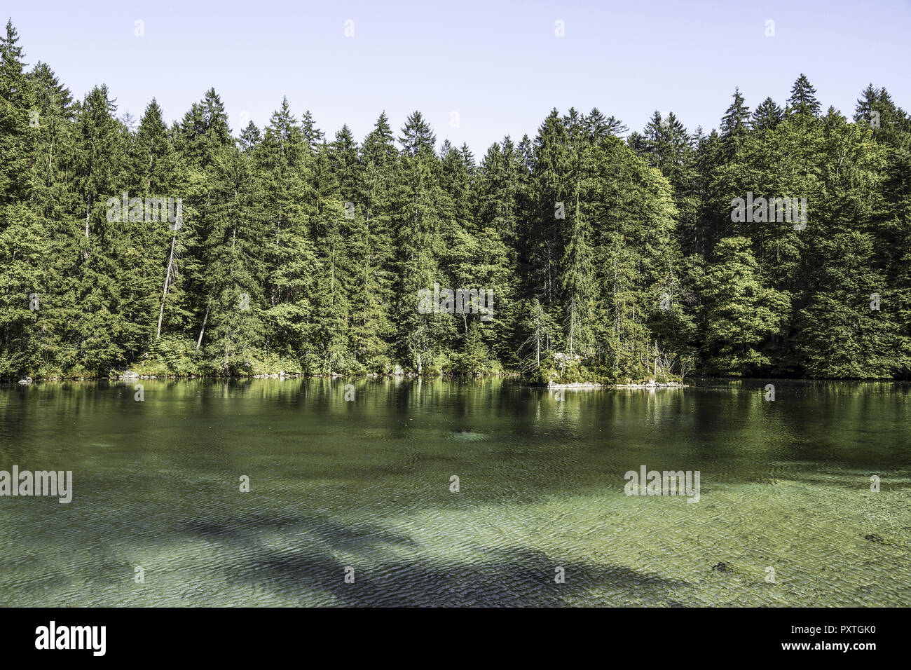 Der Badersee bei Grainau, Garmisch-Partenkirchen, Werdenfels, Bayern ...