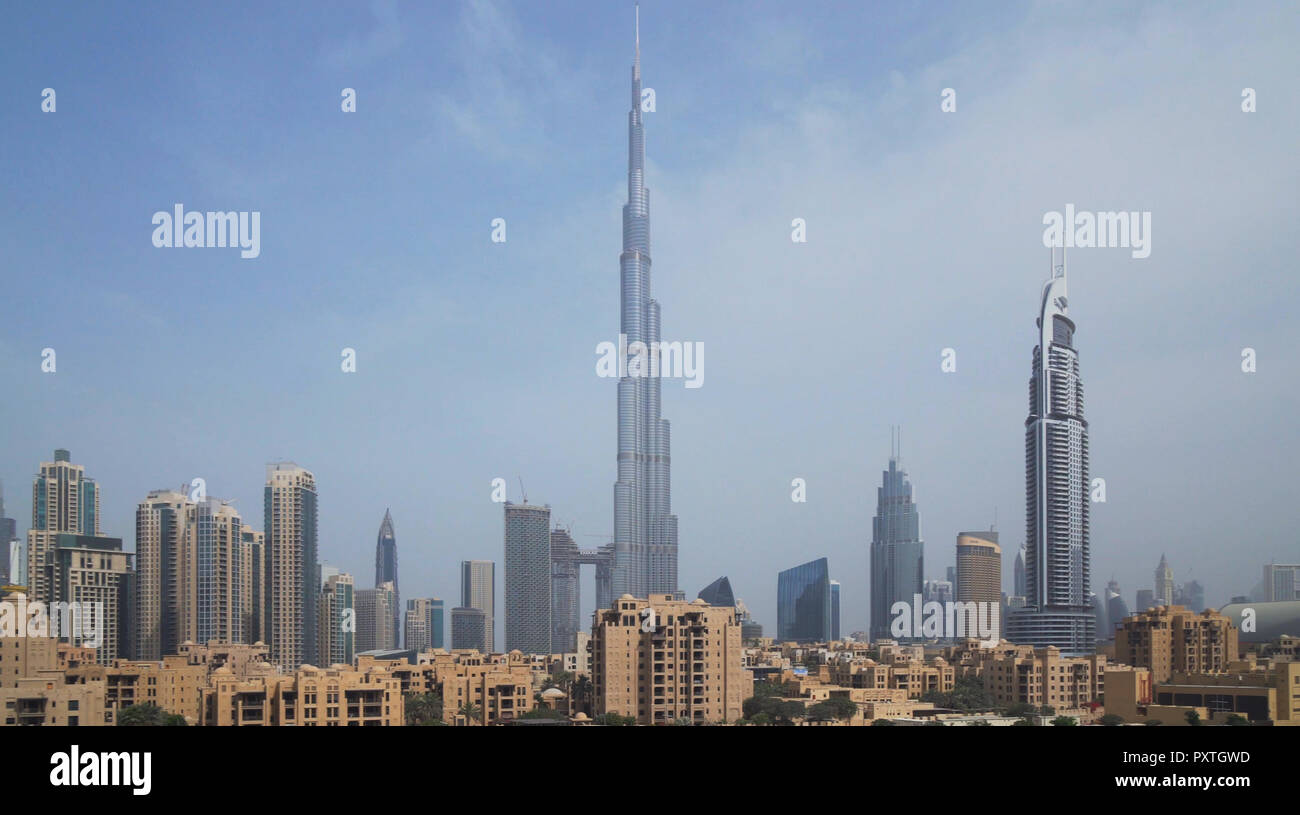 Burj Khalifa and Downtown Dubai at dawn Stock Photo - Alamy