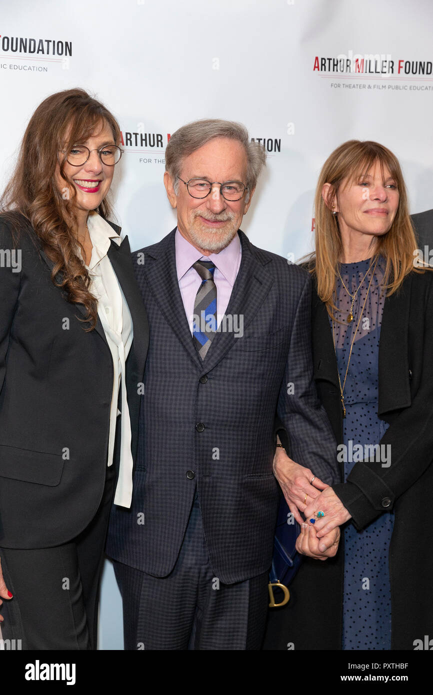 Rebecca Miller, Steven Spielberg, Kate Capshaw attend 2018 Arthur ...