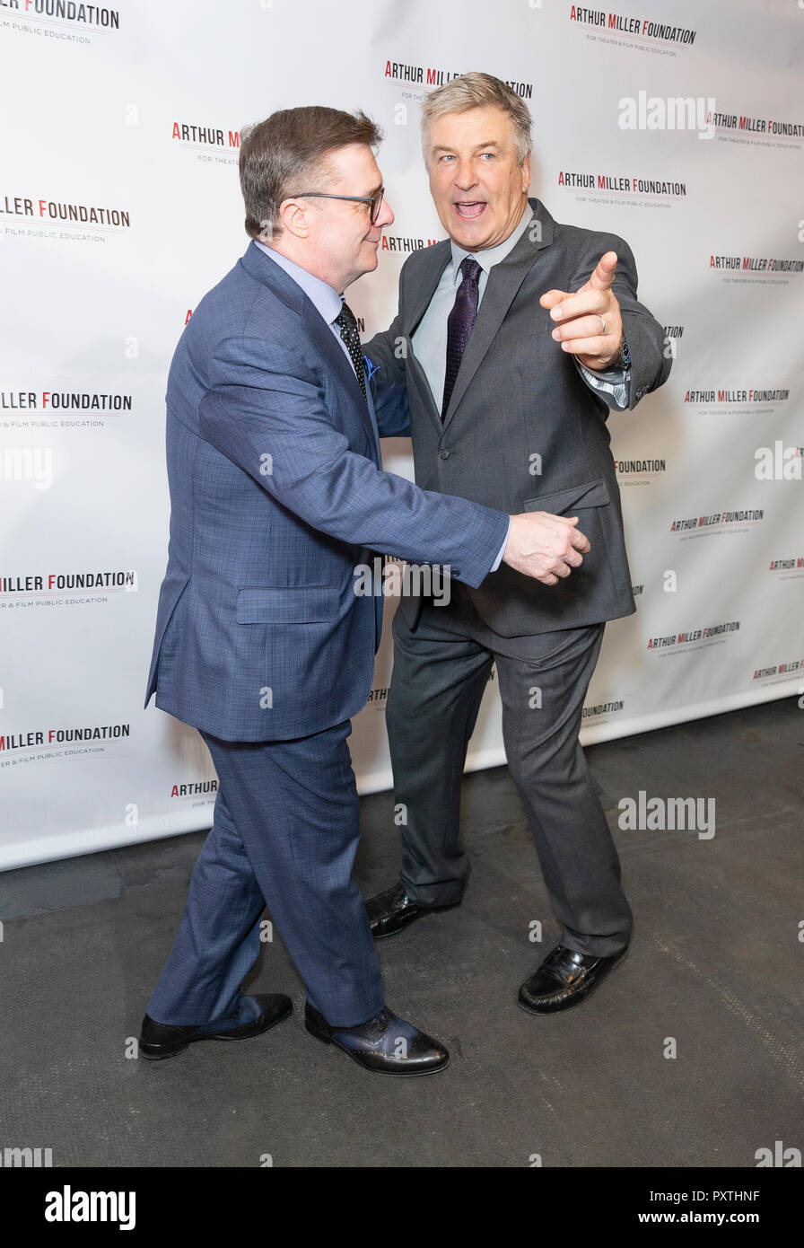 New York, United States. 22nd Oct, 2018. Nathan Lane and Alec Baldwin ...