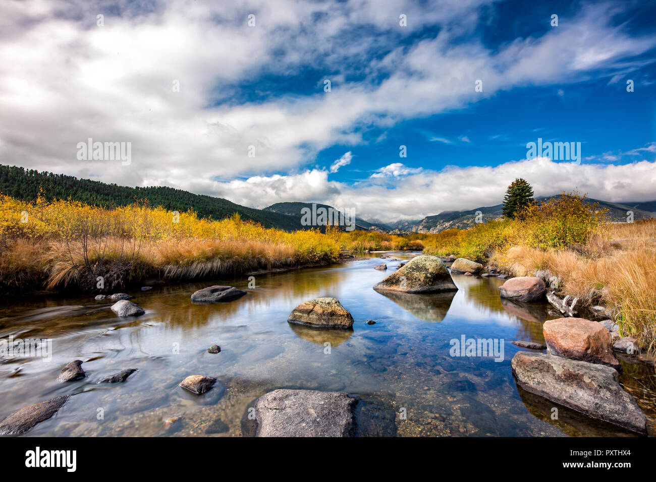 Fall foliage in The Hanging Lake Colorado Stock Photo - Alamy