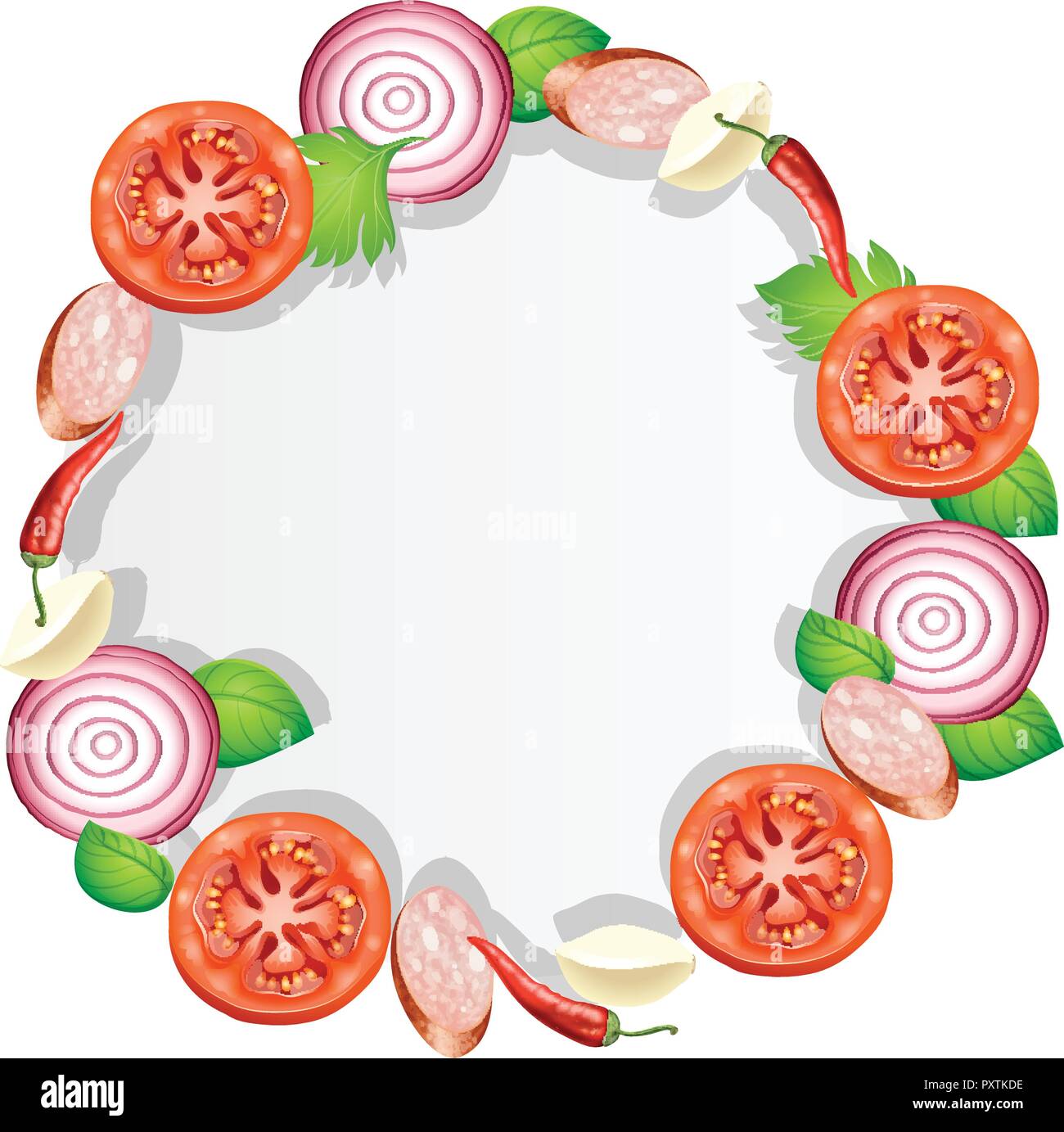 Border design fresh tomato illustration hi-res stock photography and ...