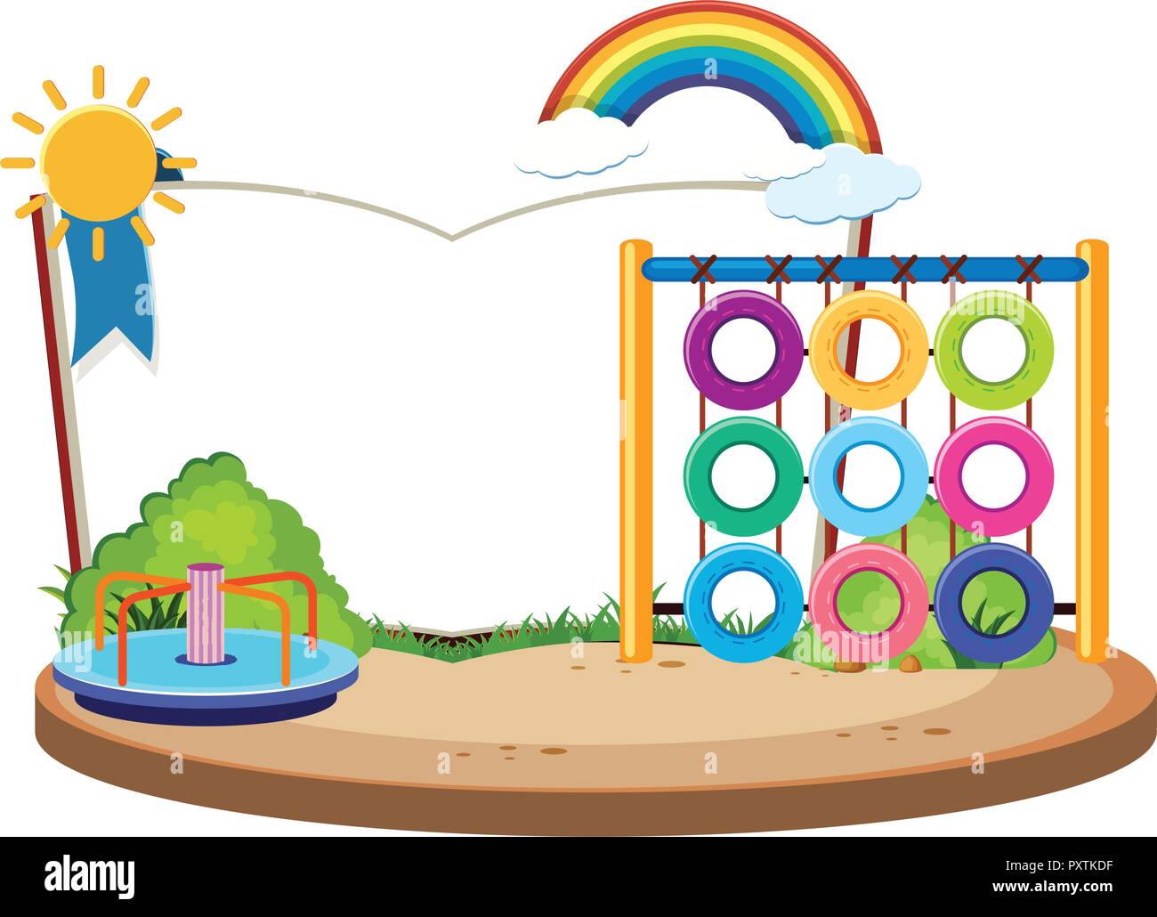 Book template with playground illustration Stock Vector Image & Art - Alamy