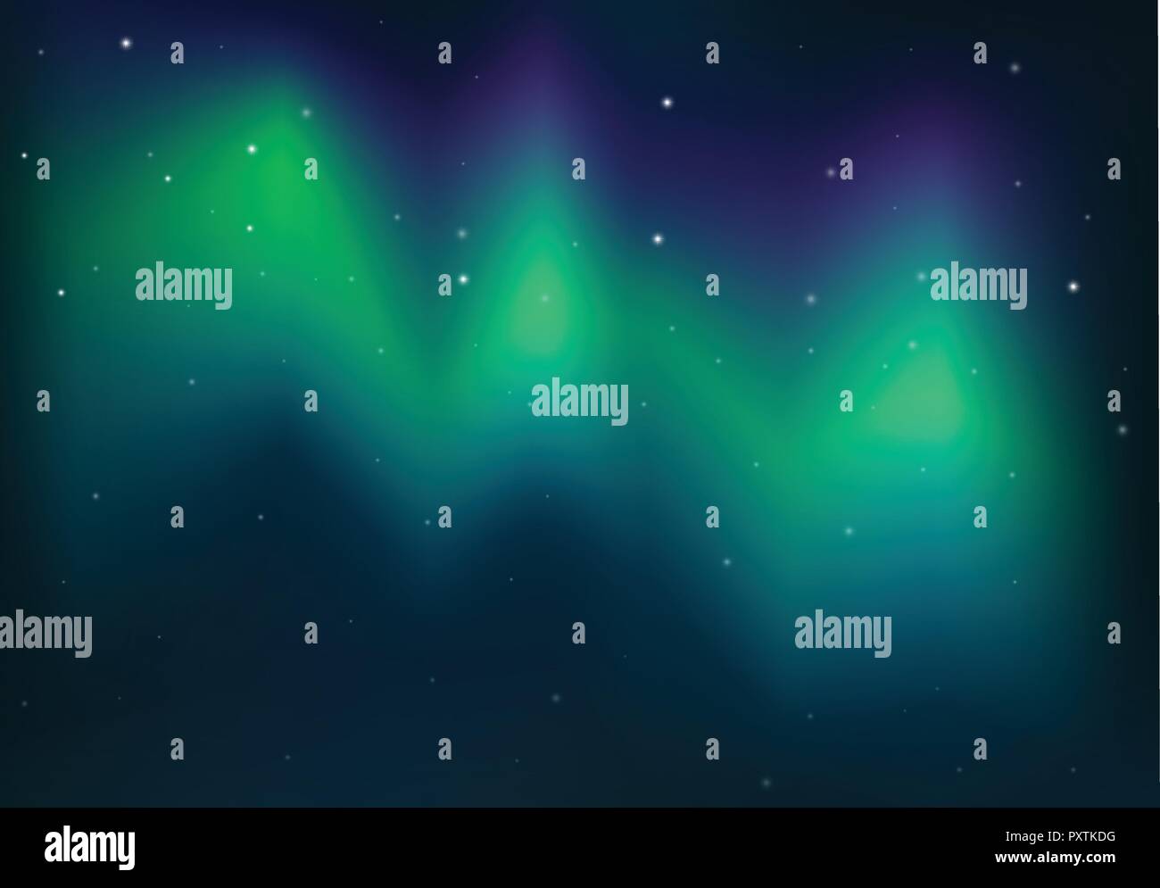 Northern lights night in Stock Vector Images - Alamy