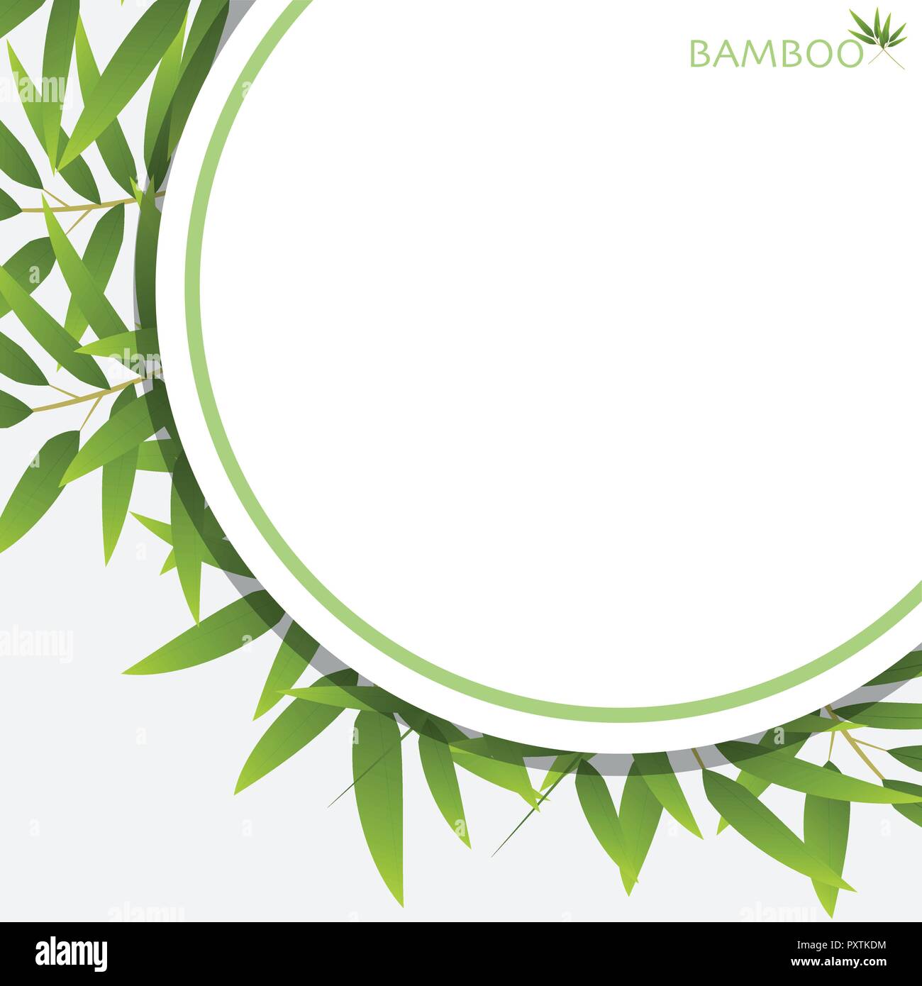 Border template with bamboo leaves illustration Stock Vector Image ...