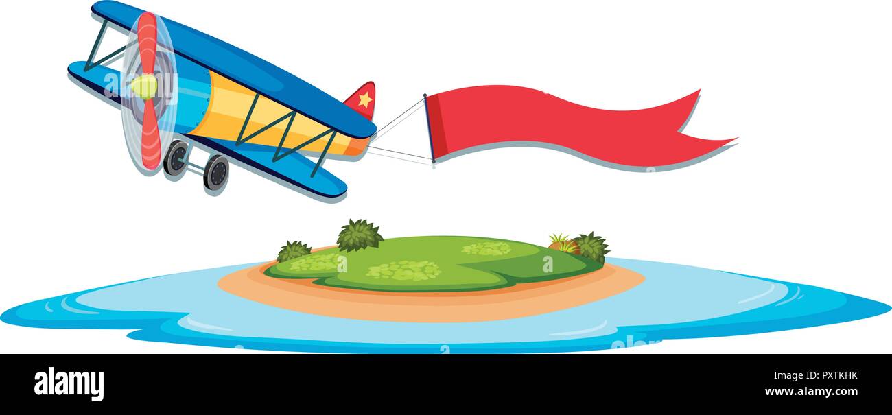 Flying over an island Stock Vector Images - Alamy