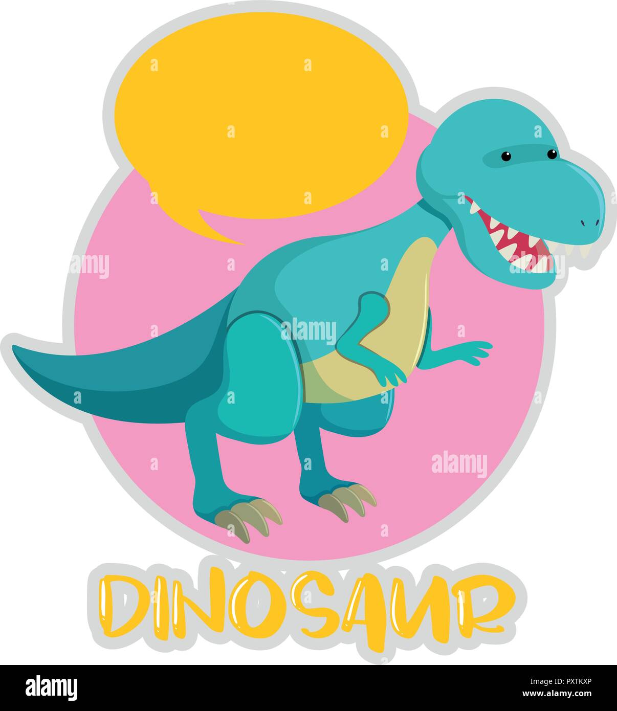 Tyrannosaurus Rex in blue color illustration Stock Vector Image & Art ...