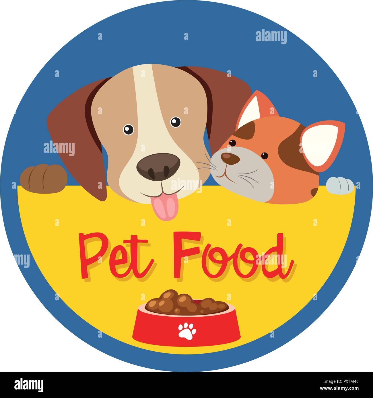 Sticker design for pet food illustration Stock Vector Image & Art - Alamy