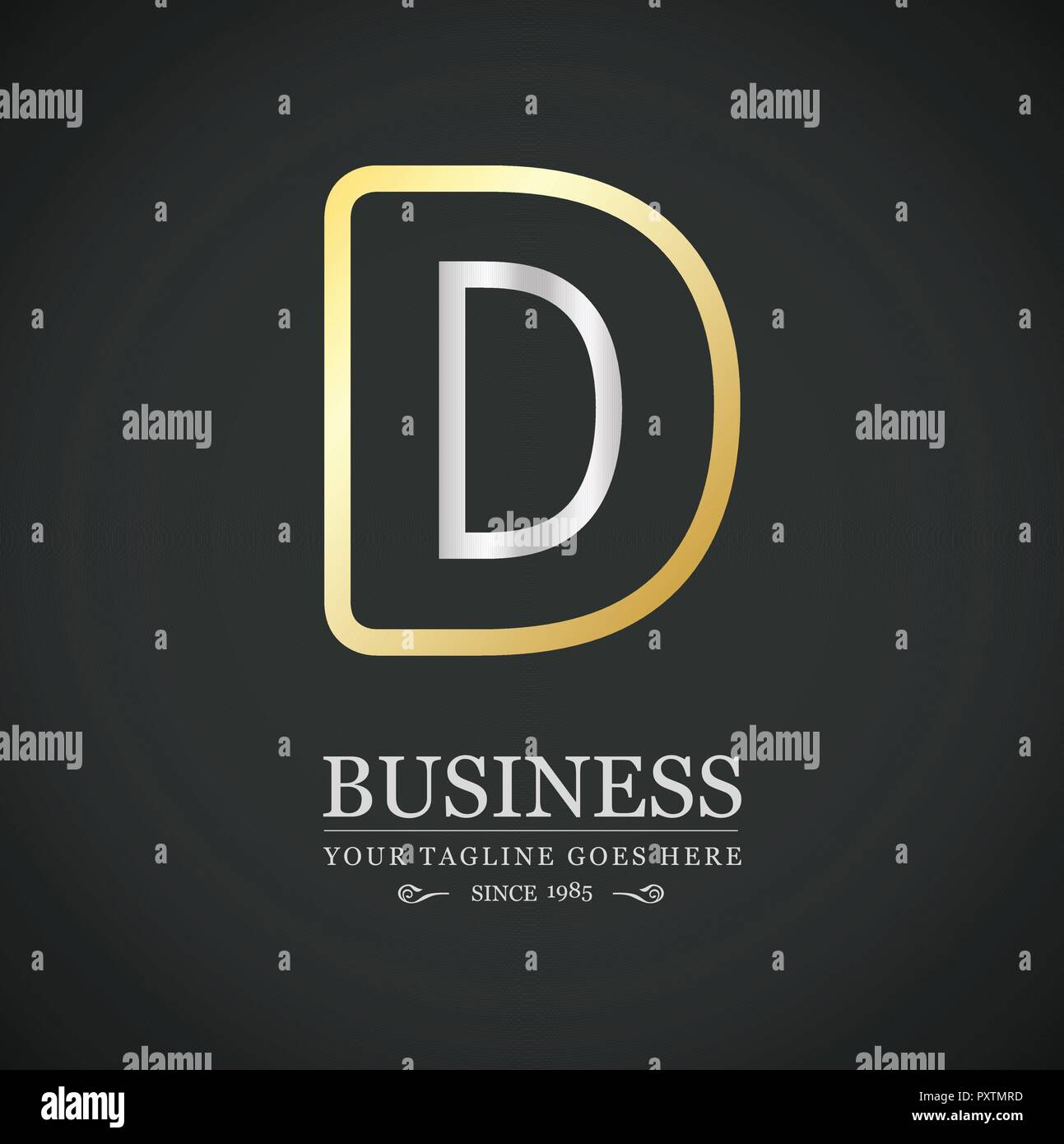 Alphabetic logo design with elegent design and typography vector Stock ...