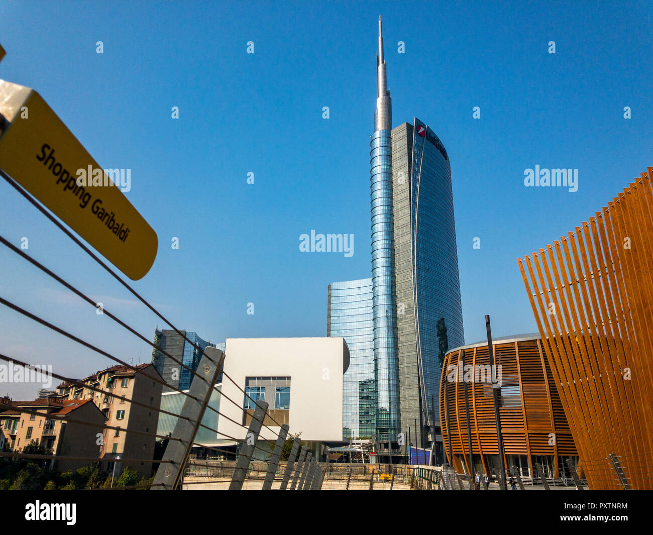 Unicredit tower, Unicredit Pavilion and Coima building seen from the ...