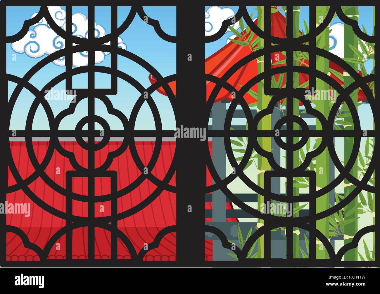 Chinese style illustration Stock Vector Images - Alamy