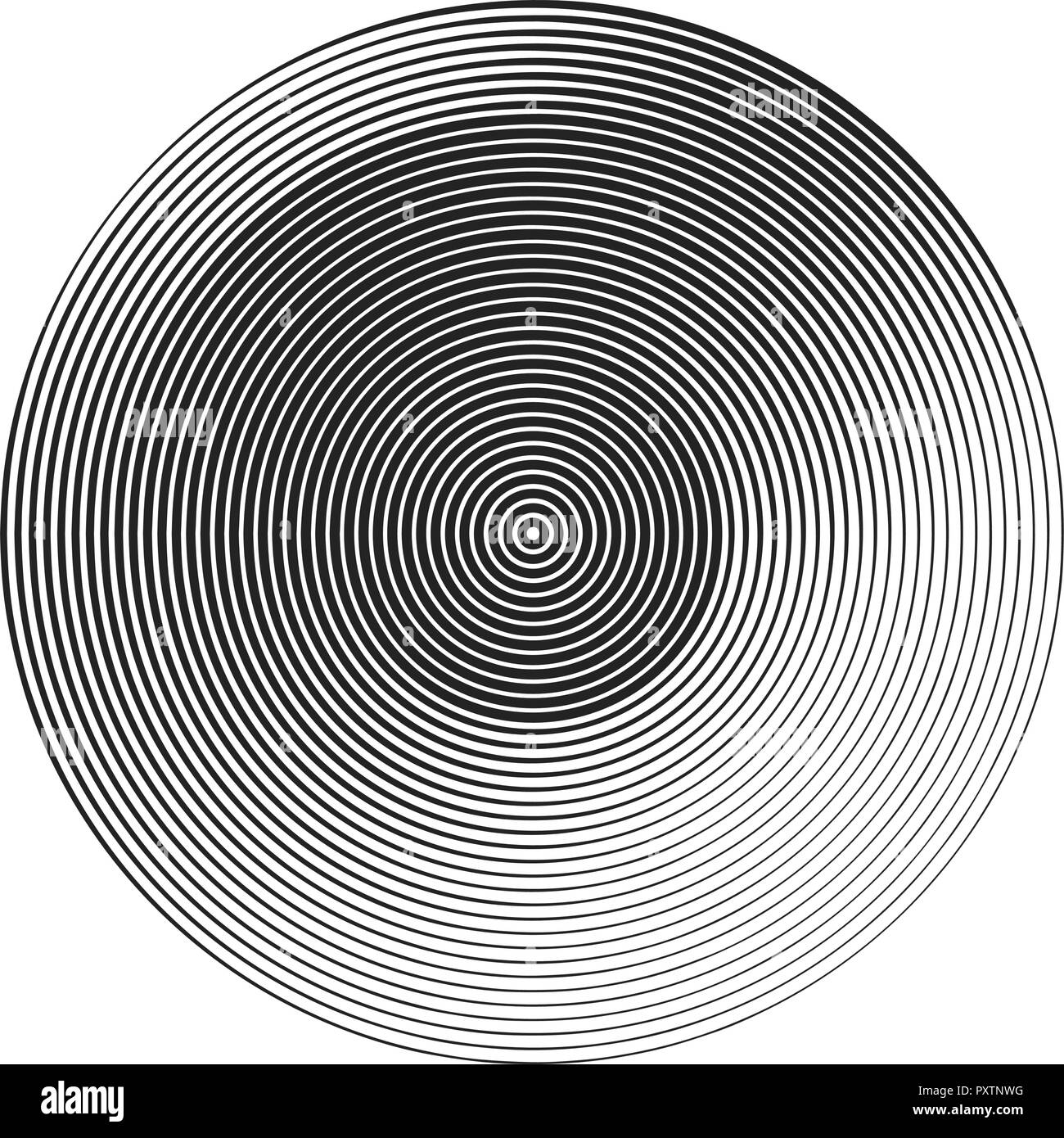 Concentric Circles Black and White Stock Photos & Images - Alamy