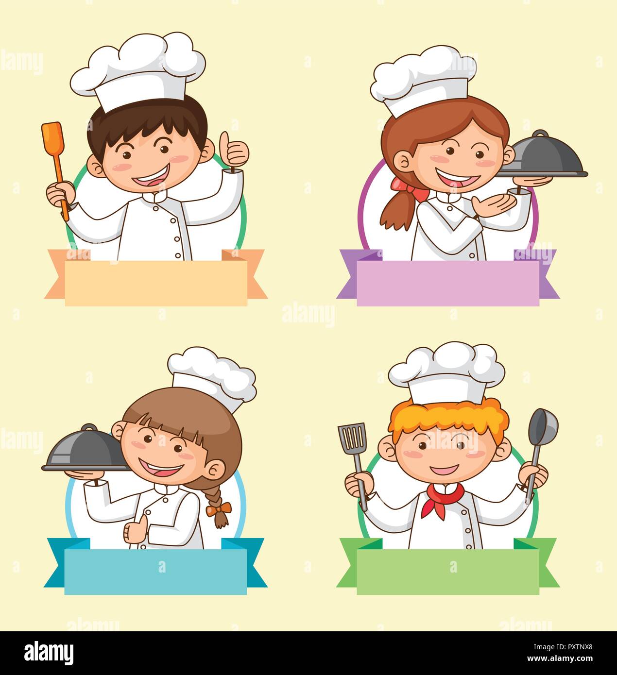 Banner template with restaurant chef illustration Stock Vector Image ...