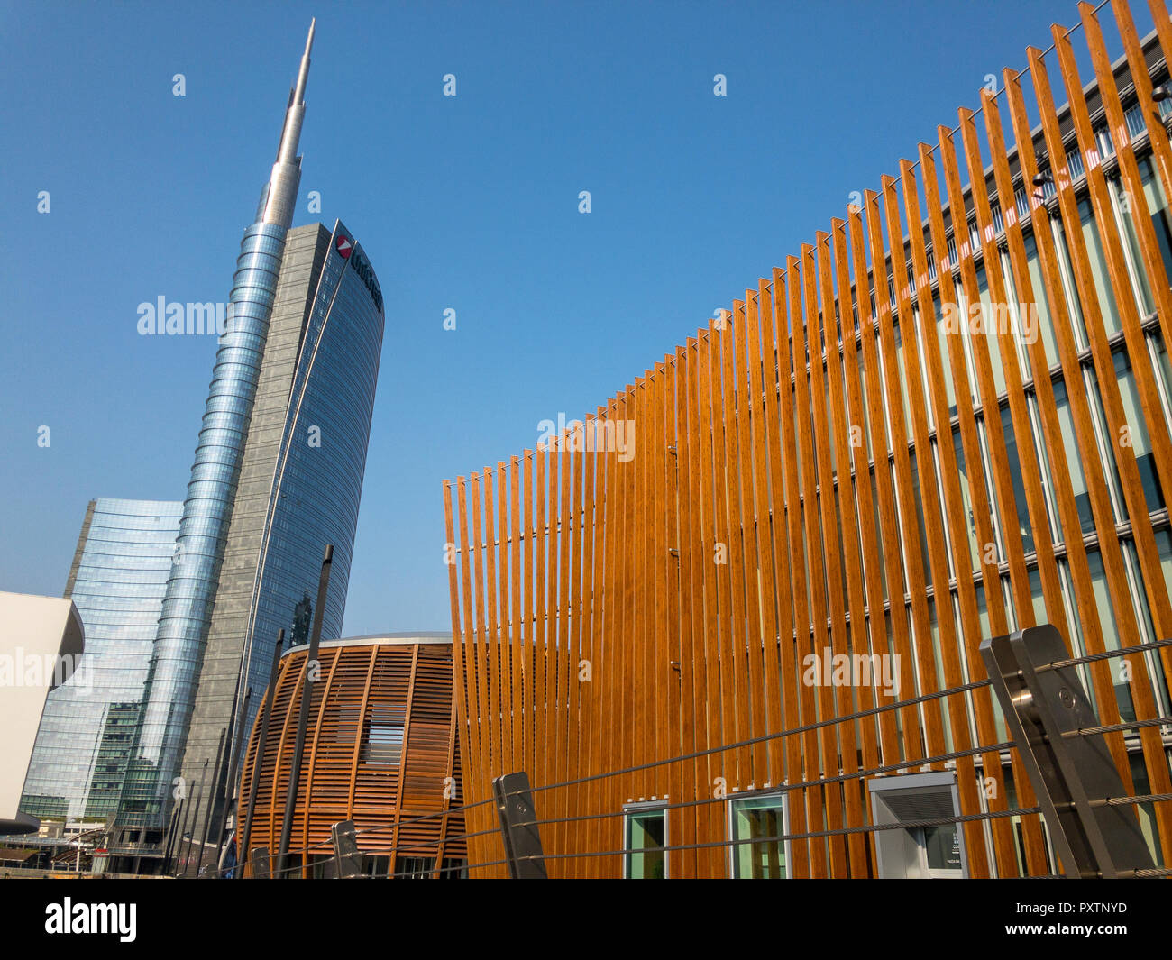 Unicredit tower, Unicredit Pavilion and Coima building seen from the ...