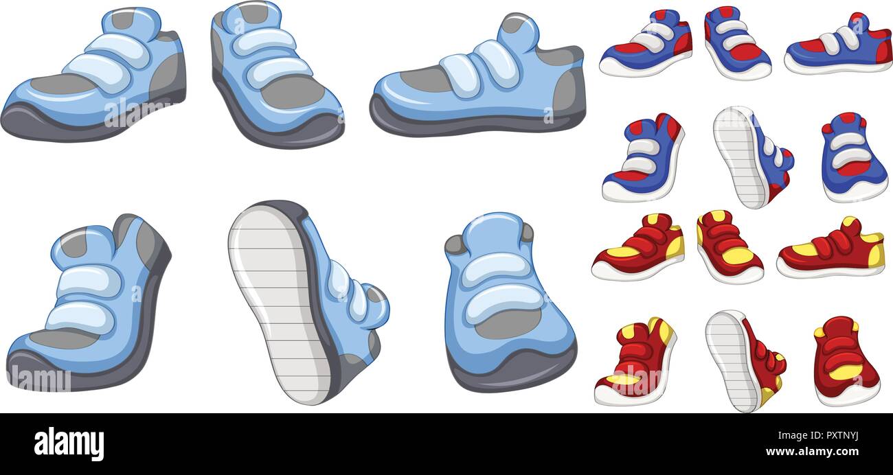 Training shoes in many designs illustration Stock Vector Image & Art ...