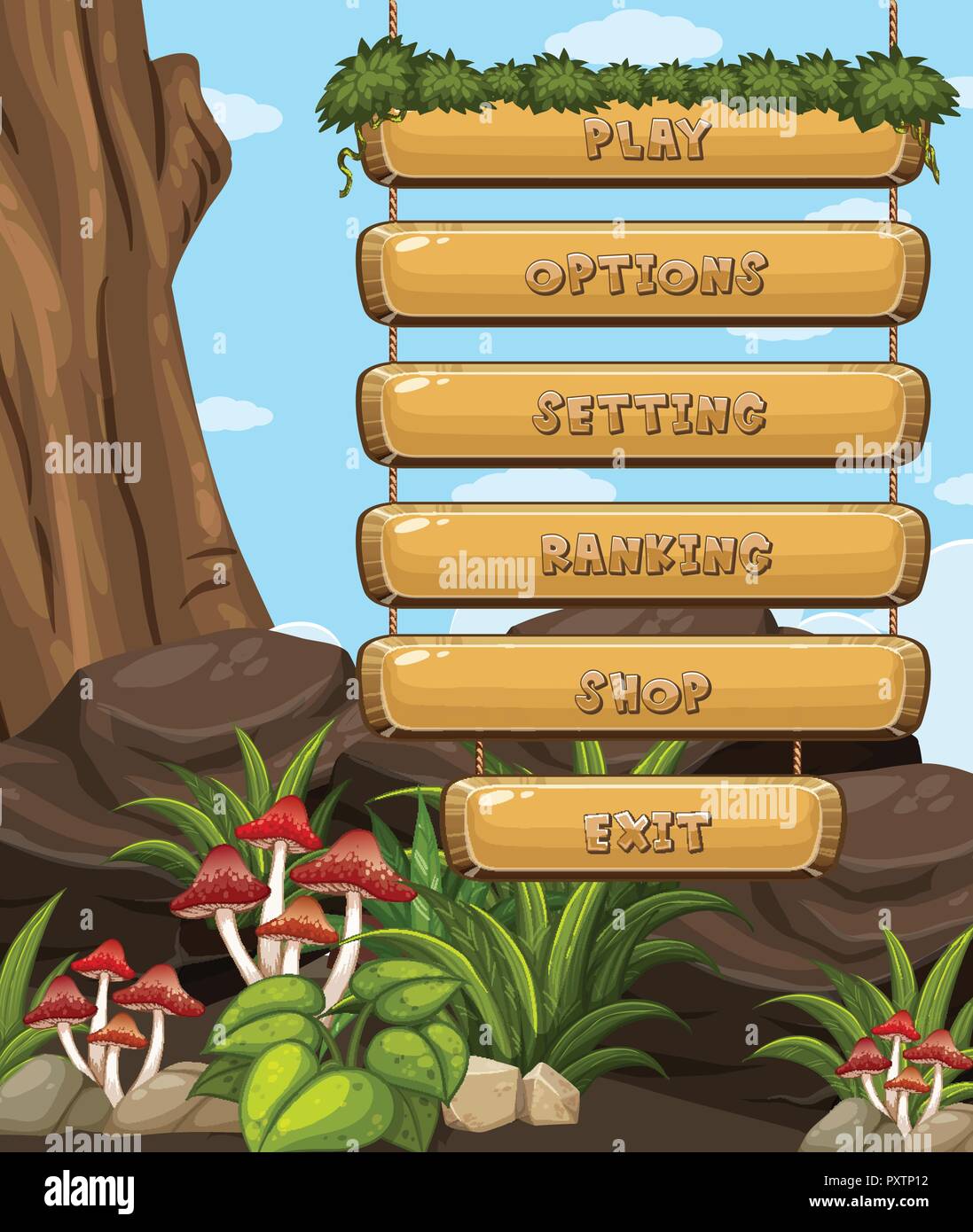 Gardening theme illustration Stock Vector Images - Alamy