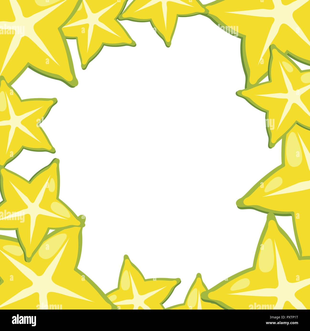 Border template with starfruit illustration Stock Vector Image & Art ...
