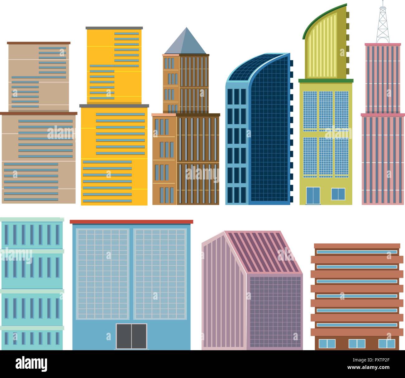 Different designs of buildings illustration Stock Vector Image & Art ...