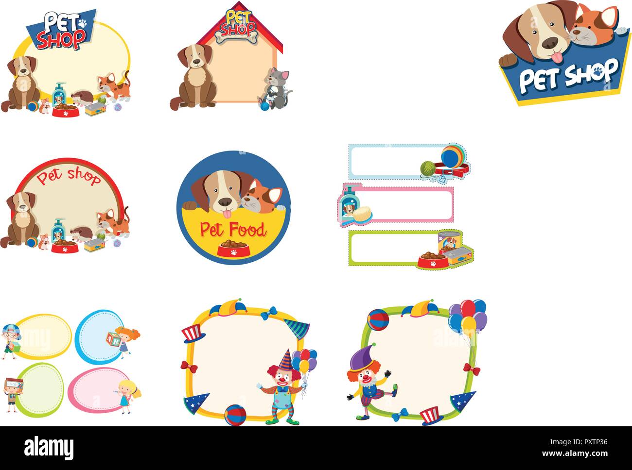 Banner design for pet shop illustration Stock Vector Image & Art - Alamy