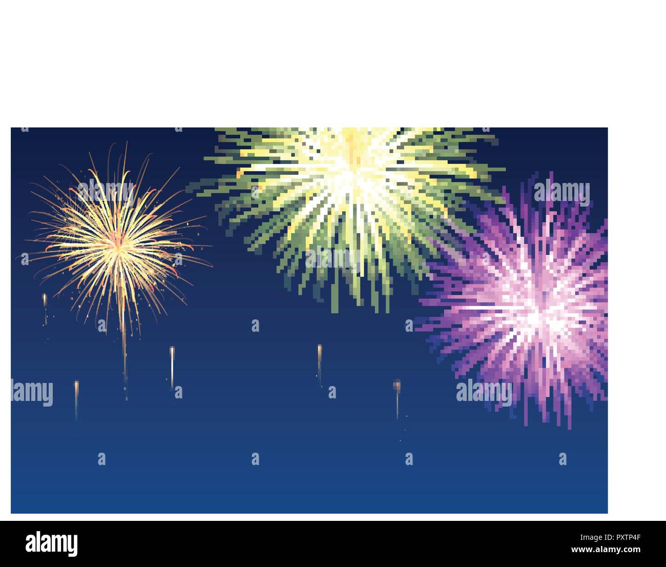 Fireworks in sky Stock Vector Images - Alamy