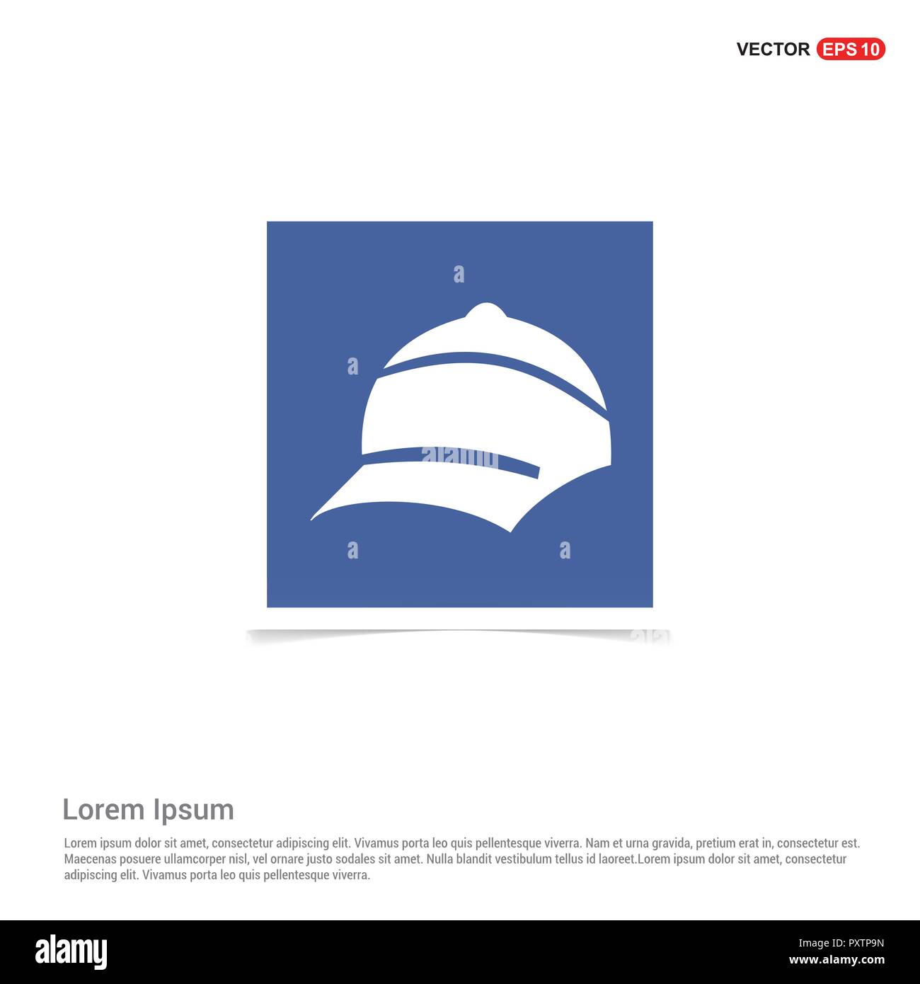 Cap Icon - Blue photo Frame Stock Vector Image & Art - Alamy