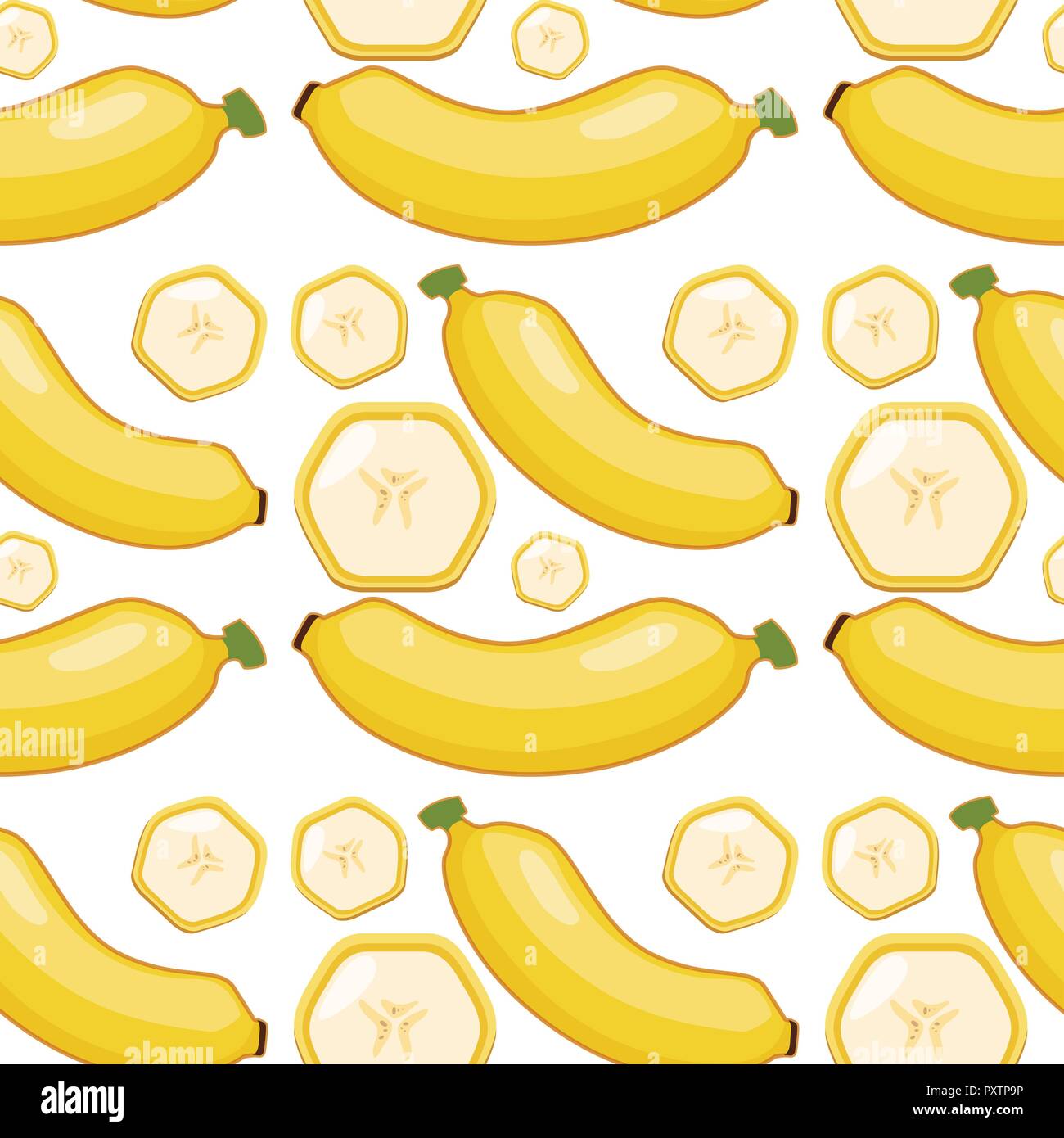 Seamless background design with banana illustration Stock Vector Image ...