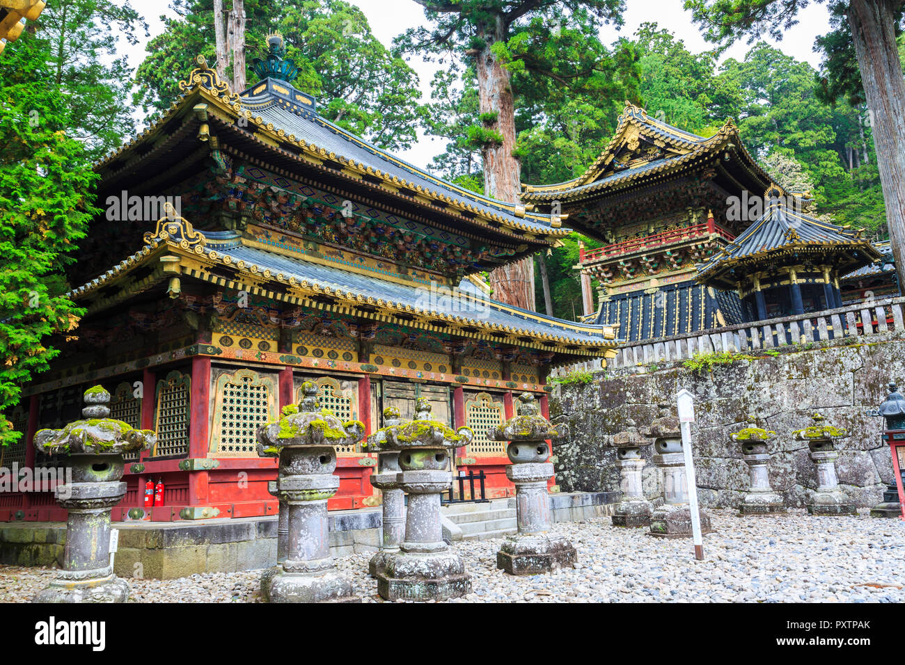 Nikko Toshogu Shrine temple in Nikko at autumn, Japan Stock Photo - Alamy