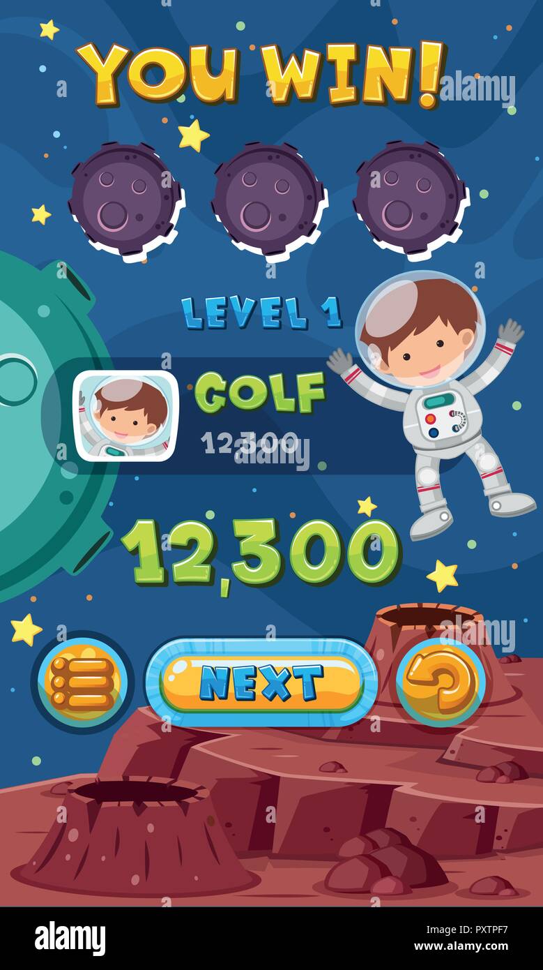 Game template astronaut in hi-res stock photography and images - Alamy