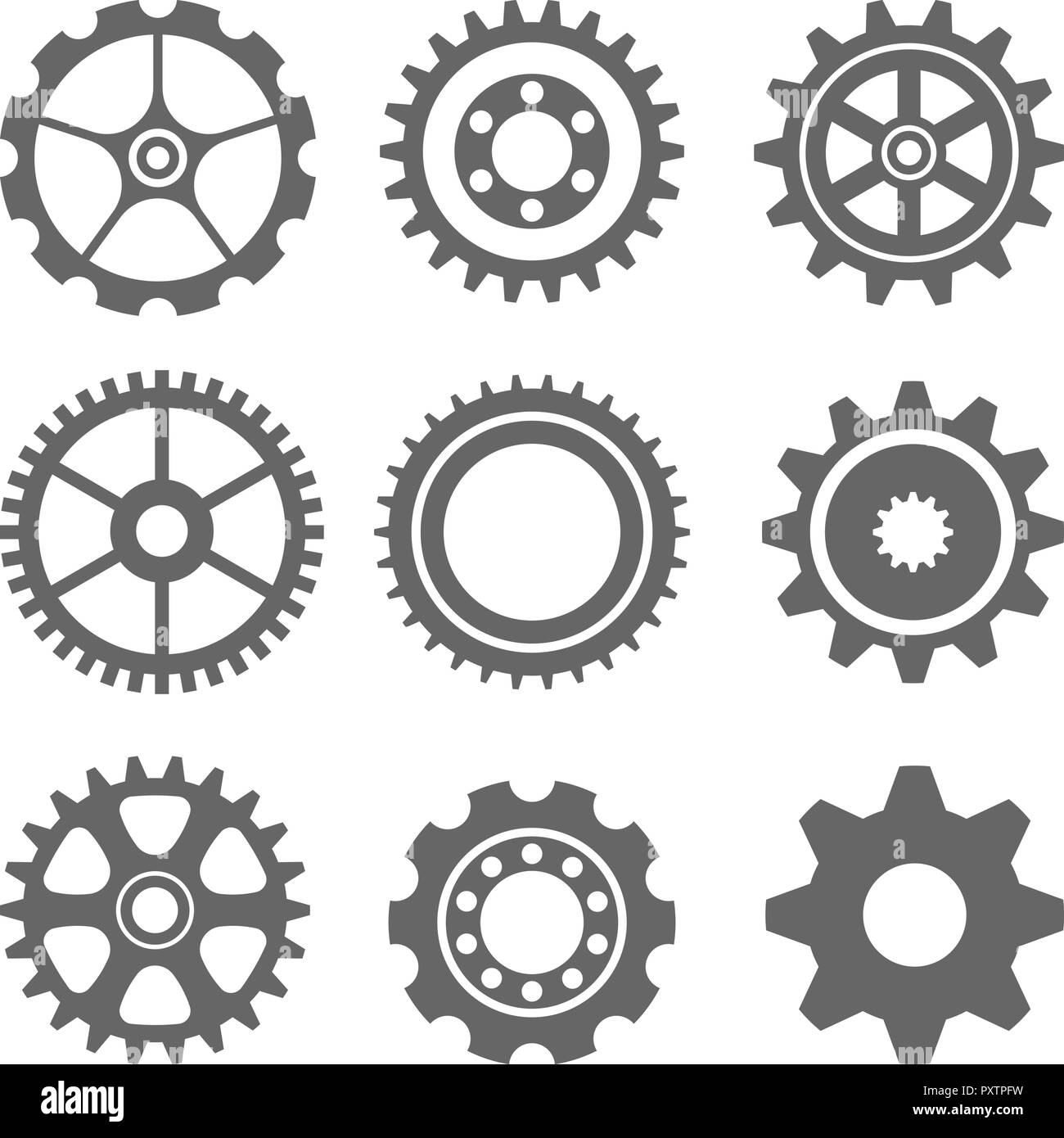 Ser gear icon on the gray background Stock Vector Image & Art - Alamy