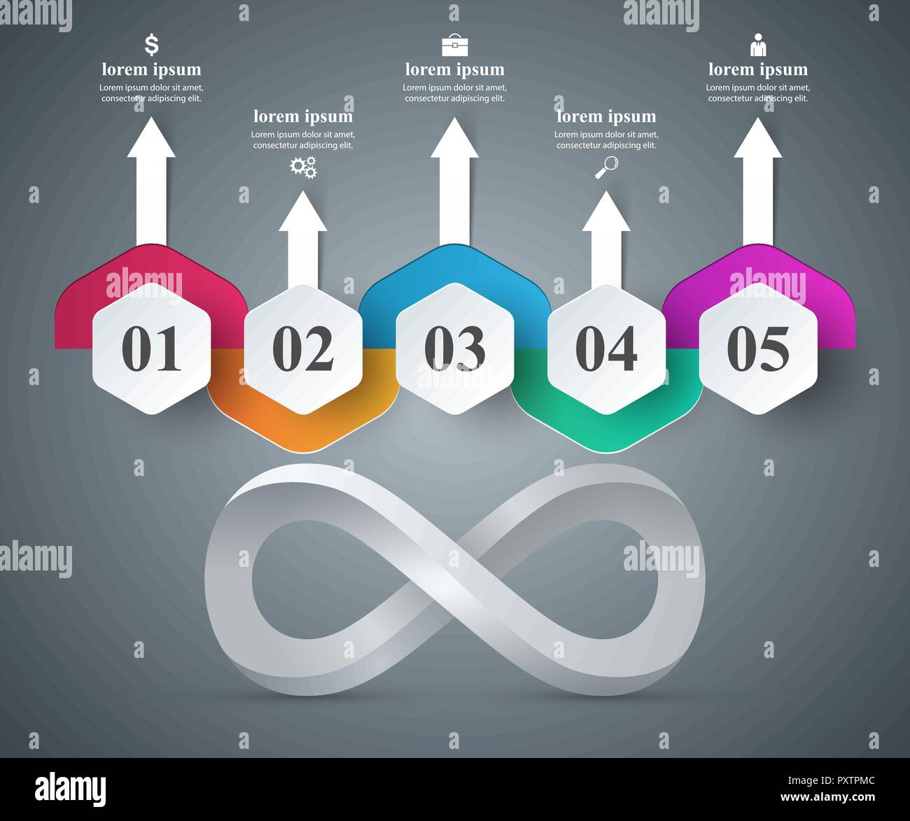 Business paper infographic. Infinity icon Stock Vector Image & Art - Alamy