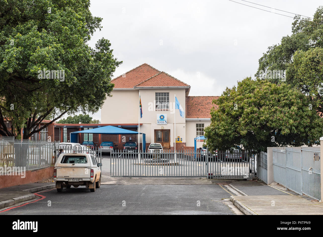 BELLVILLE, SOUTH AFRICA, AUGUST 13, 2018: The entrance to Totius ...