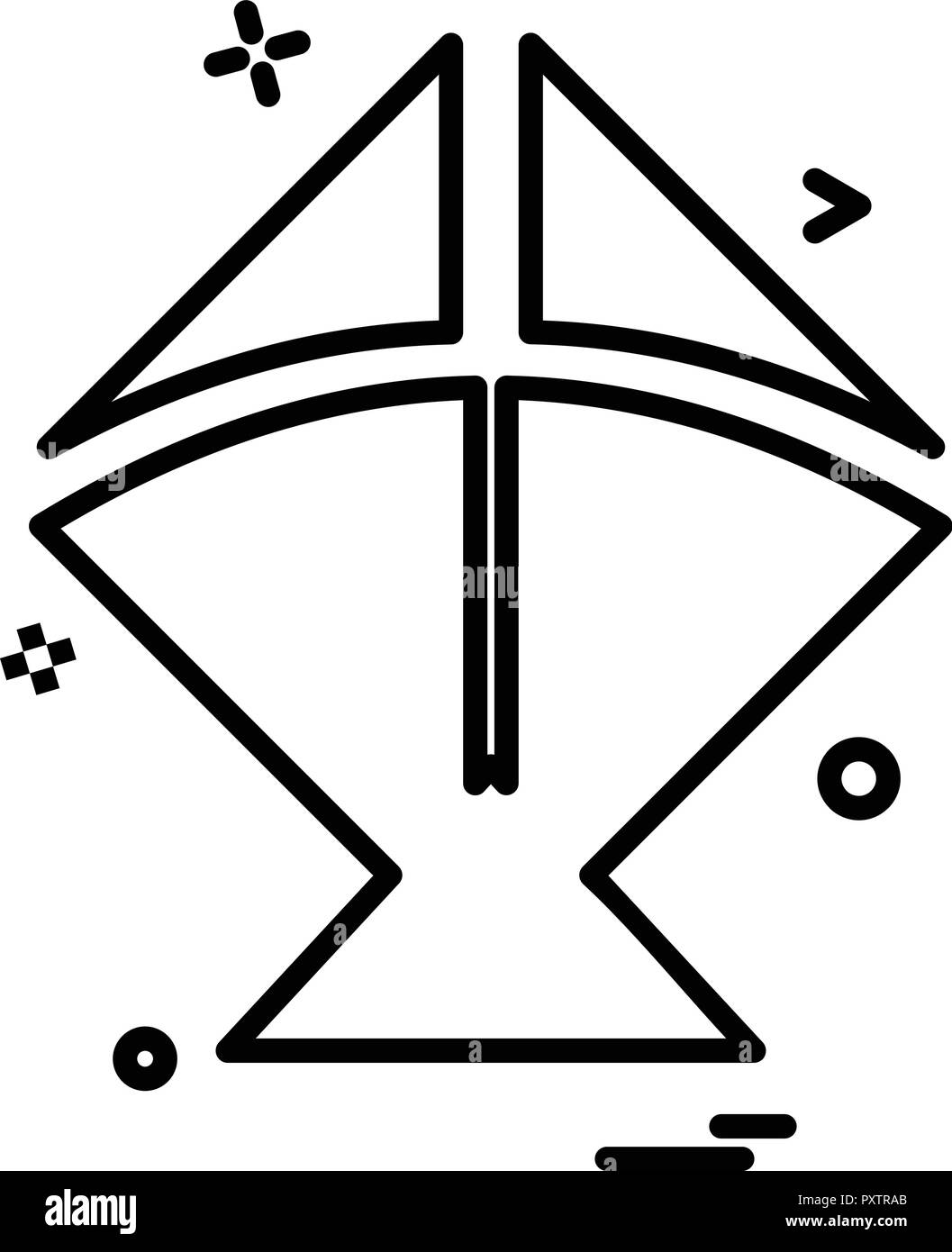 Kite design collection vector art Black and White Stock Photos & Images ...