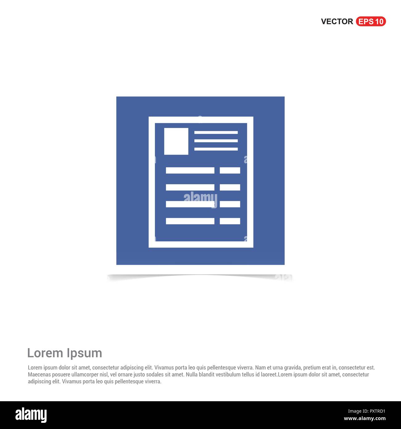 Blue sign photo id symbol Stock Vector Images - Alamy