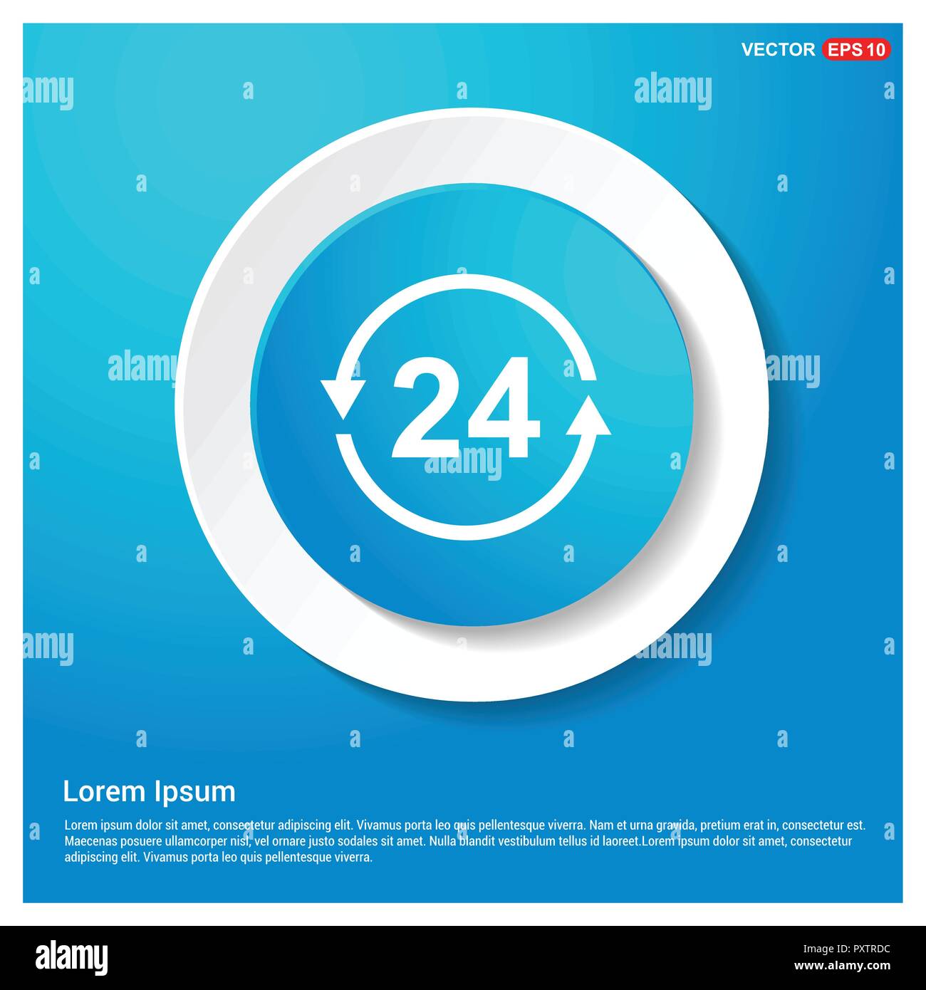 Timer Icon Abstract Blue Web Sticker Button - Free vector icon Stock ...