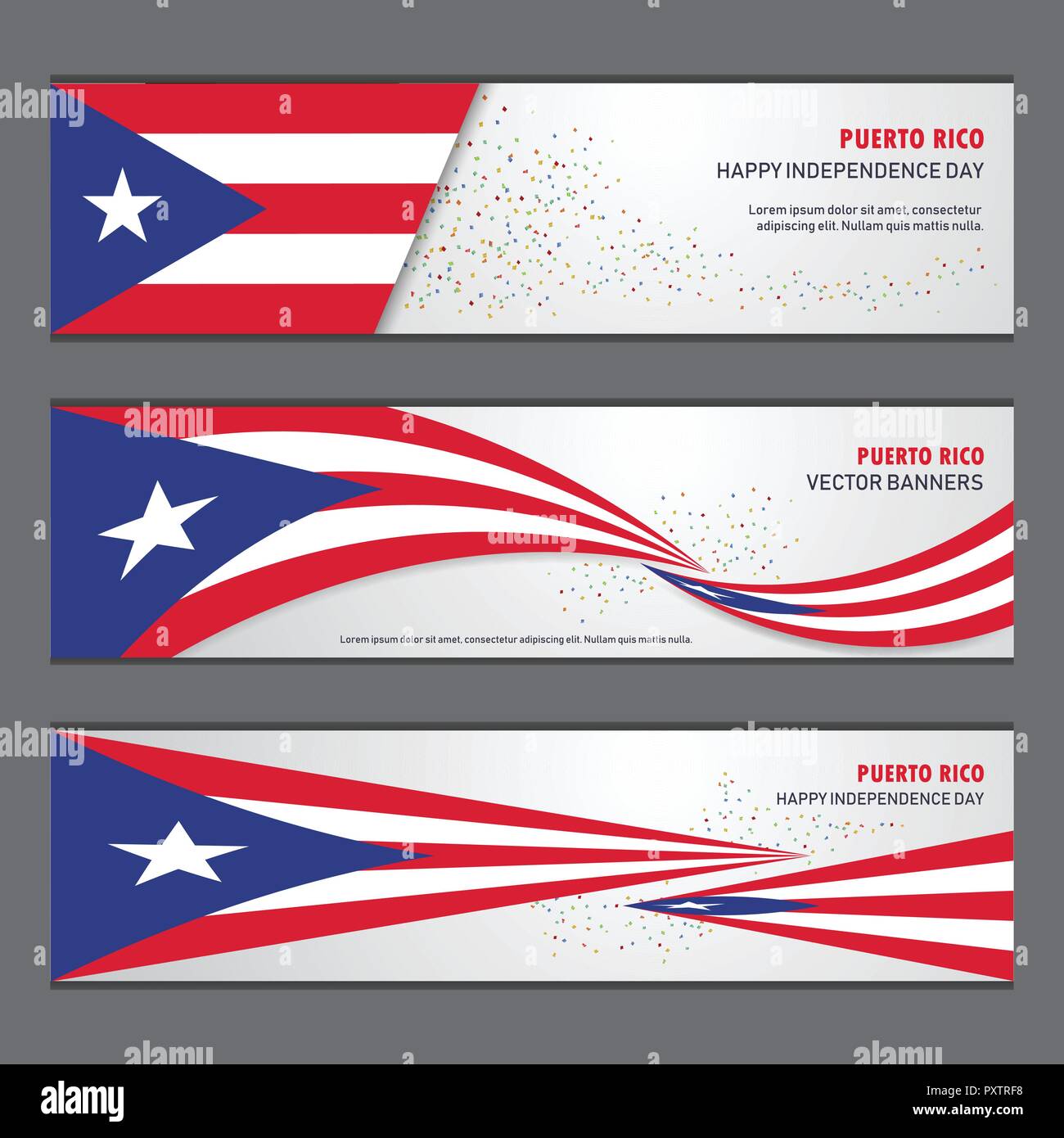 Puerto Rico independence day abstract background design banner and ...