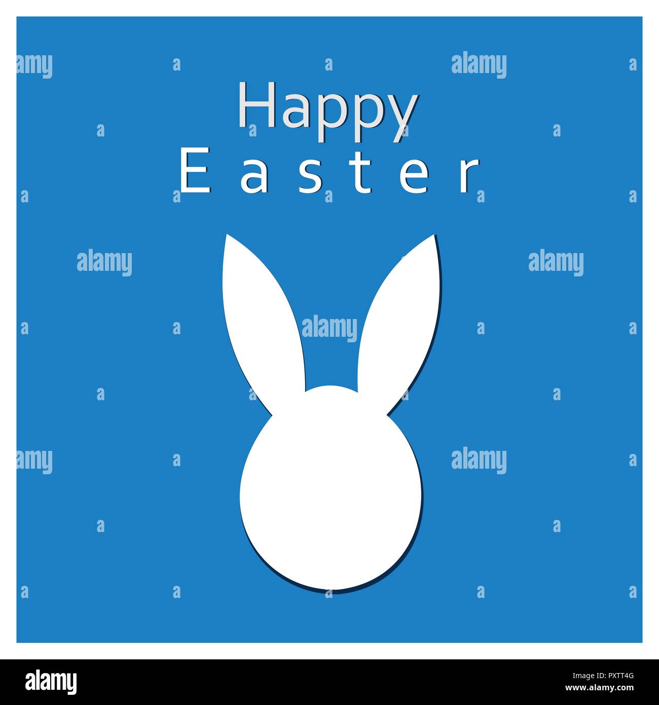 Happy Easter day card with creative design typography and light theme ...
