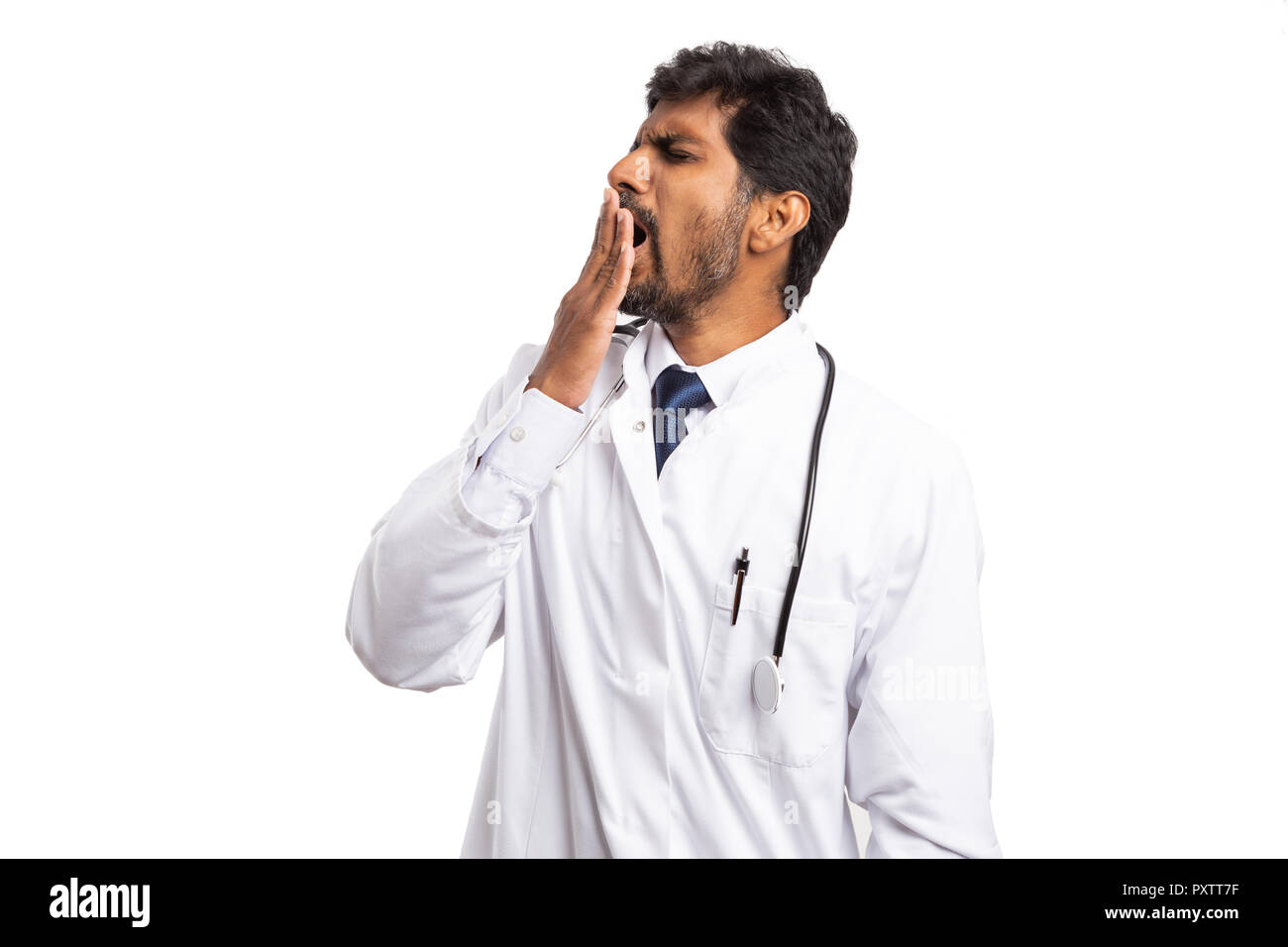 Doctor yawning hi-res stock photography and images - Alamy