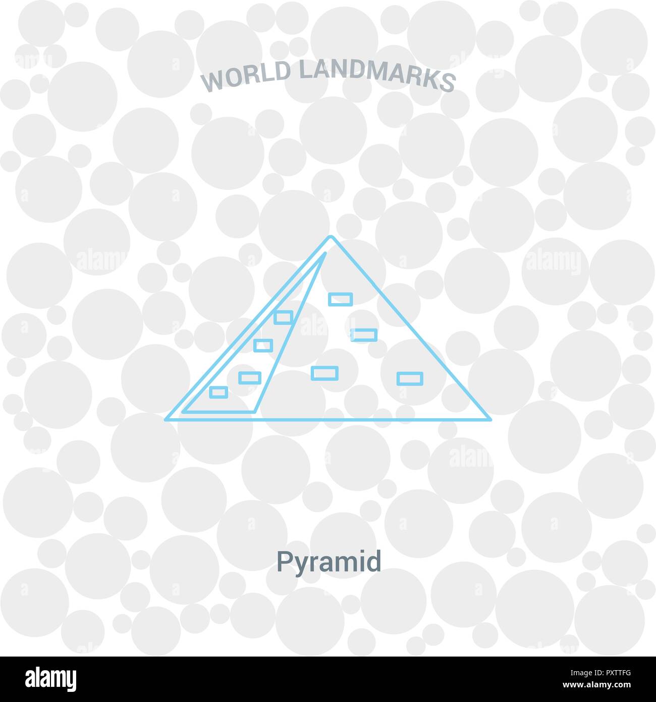 World Famous landmarks design with creative background vector Stock ...