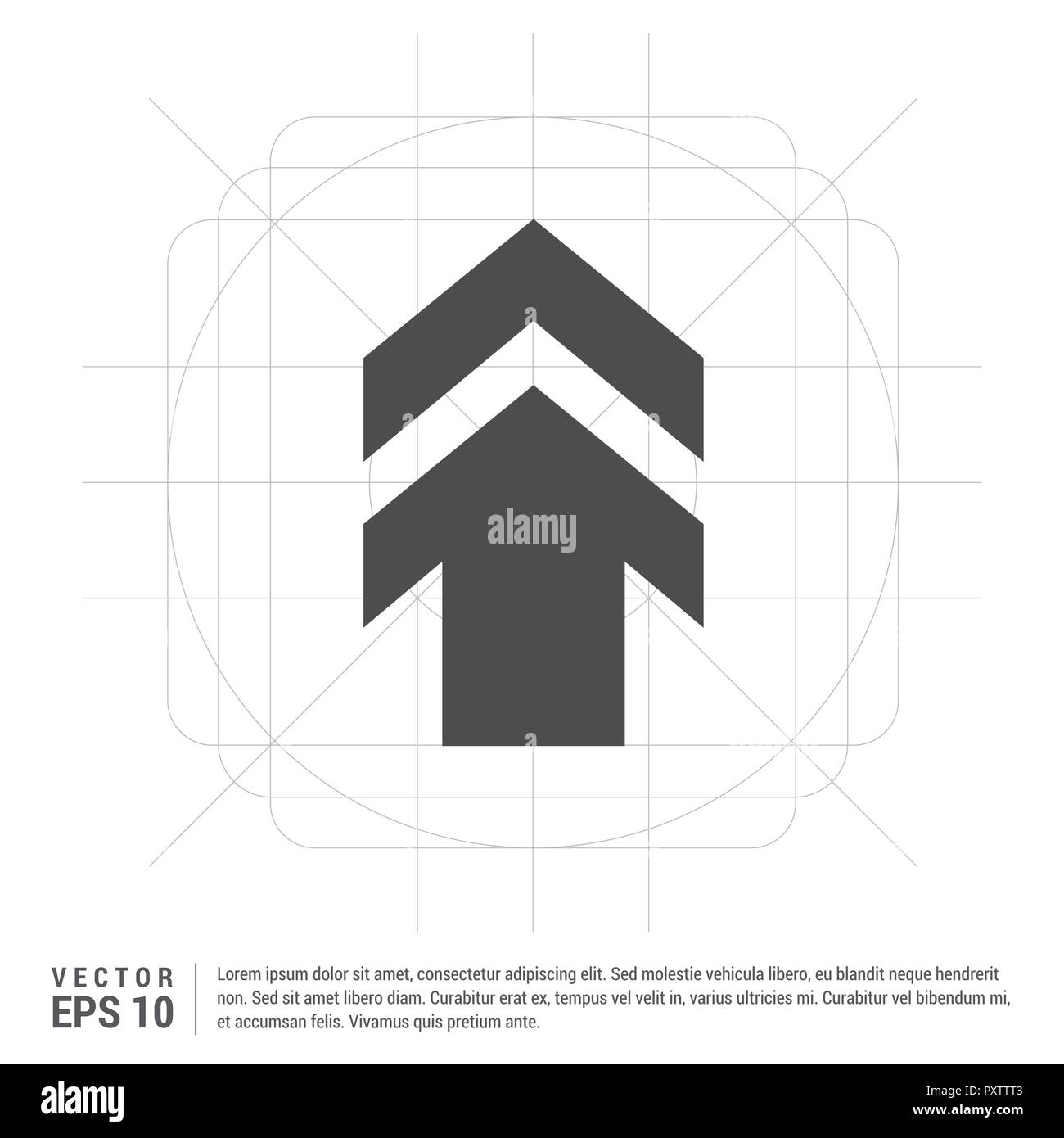 Upper Arrow Icon Stock Vector Image & Art - Alamy