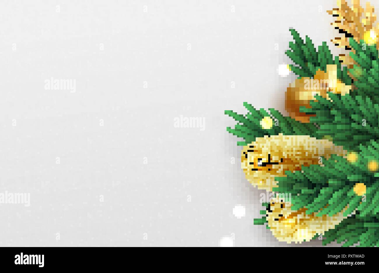 Christmas vector background. Xmas festive objects of the composition ...