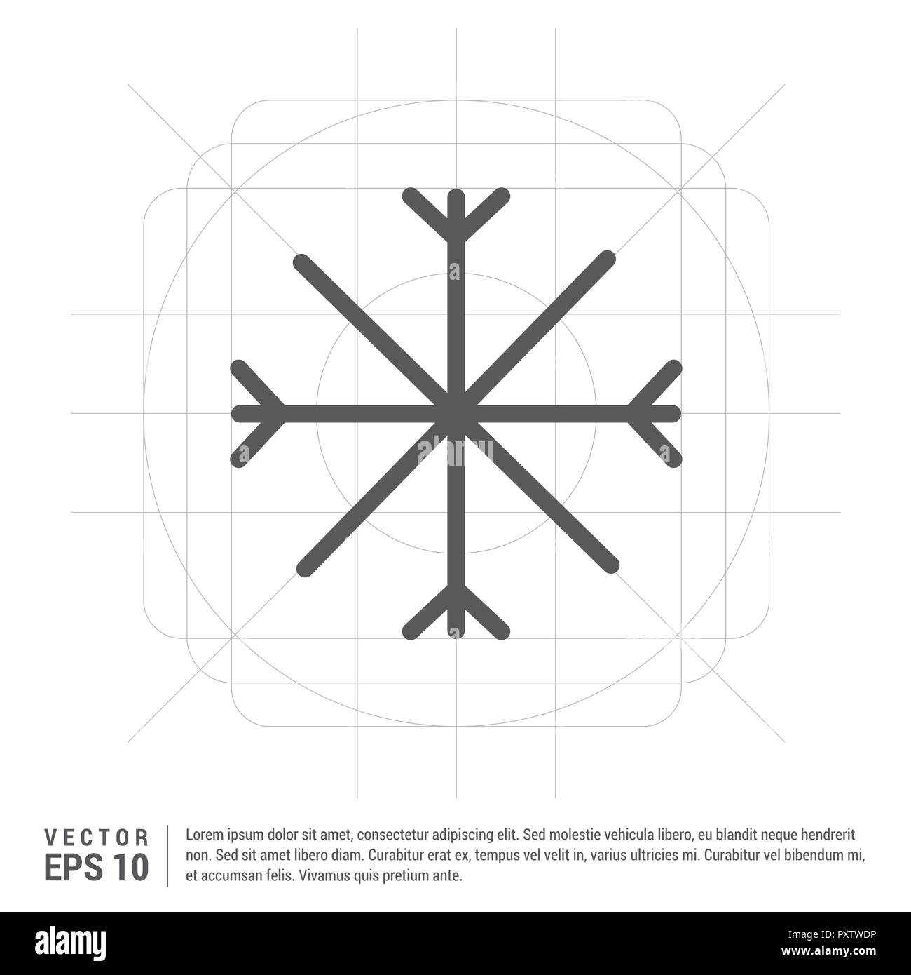 Snow Flake Icon Stock Vector Image & Art - Alamy