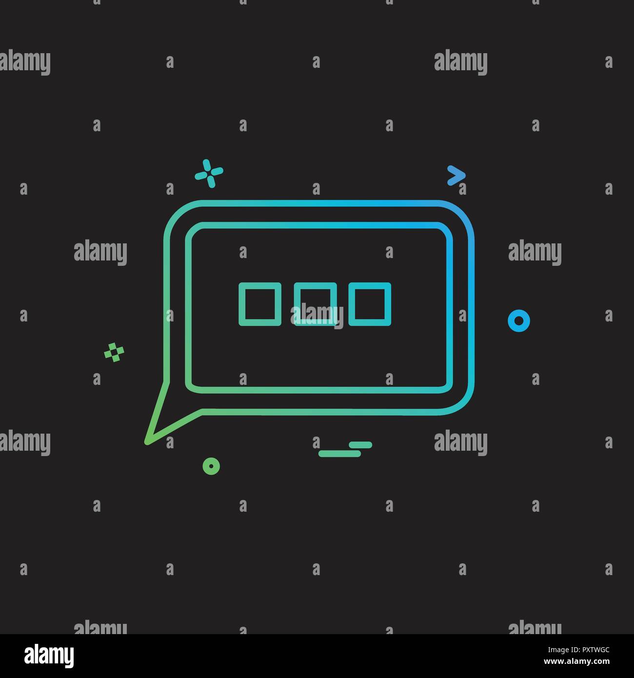 Message icon design vector Stock Vector Image & Art - Alamy