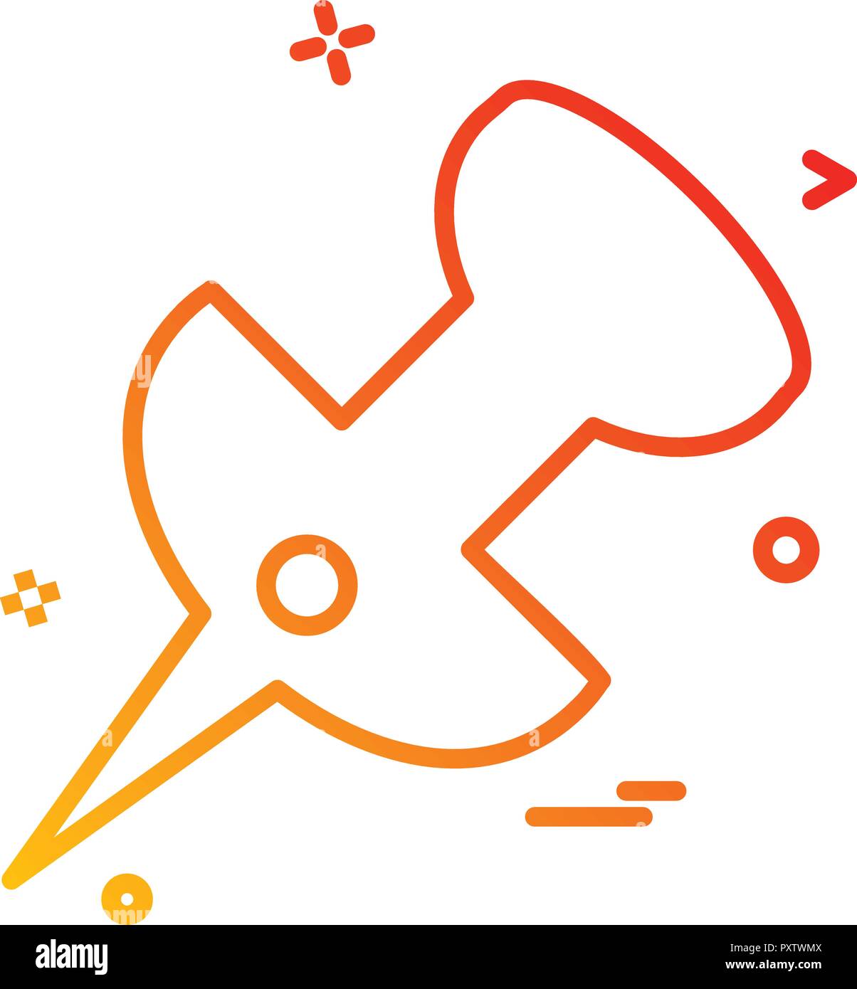 Paper pin icon design vector Stock Vector Image & Art - Alamy