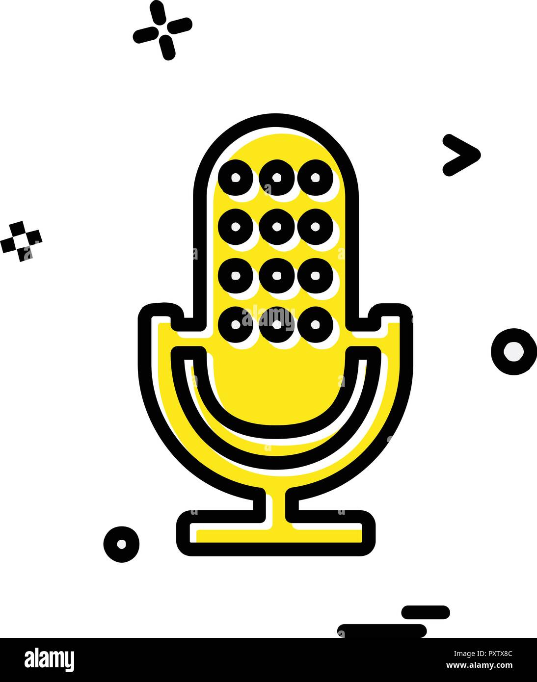 Microphone icon design vector Stock Vector Image & Art - Alamy