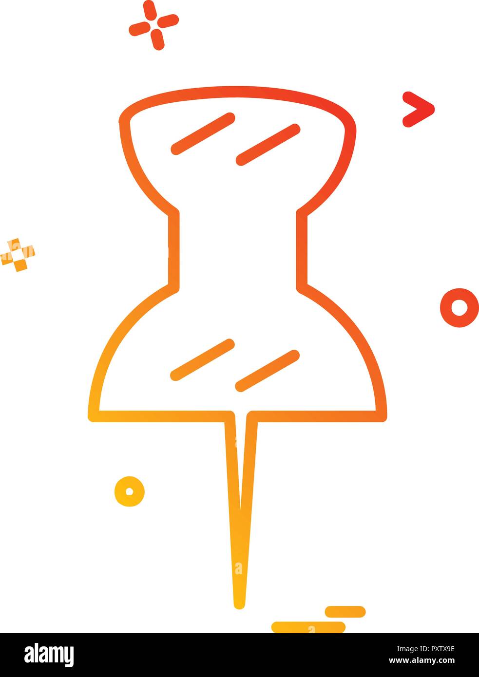 Pin icon design vector Stock Vector Image & Art - Alamy