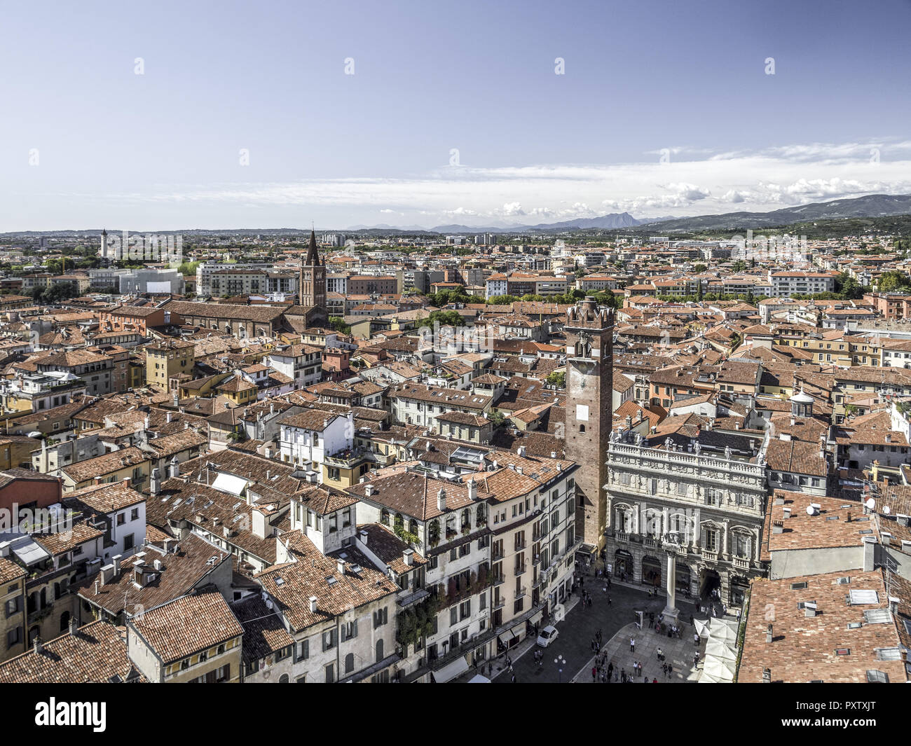 View from the Torre dei Lamberti, Verona Stock Photo - Alamy