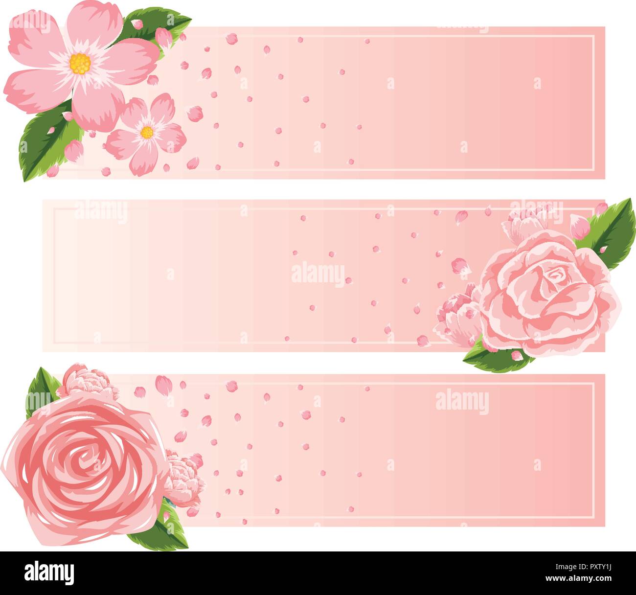 Pink roses gardening Stock Vector Images - Alamy