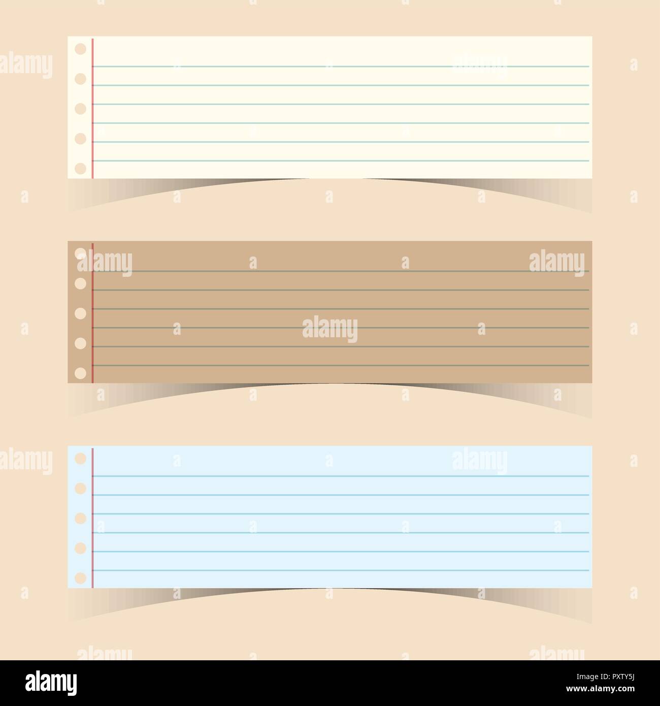 Three line papers on pink background illustration Stock Vector Image ...
