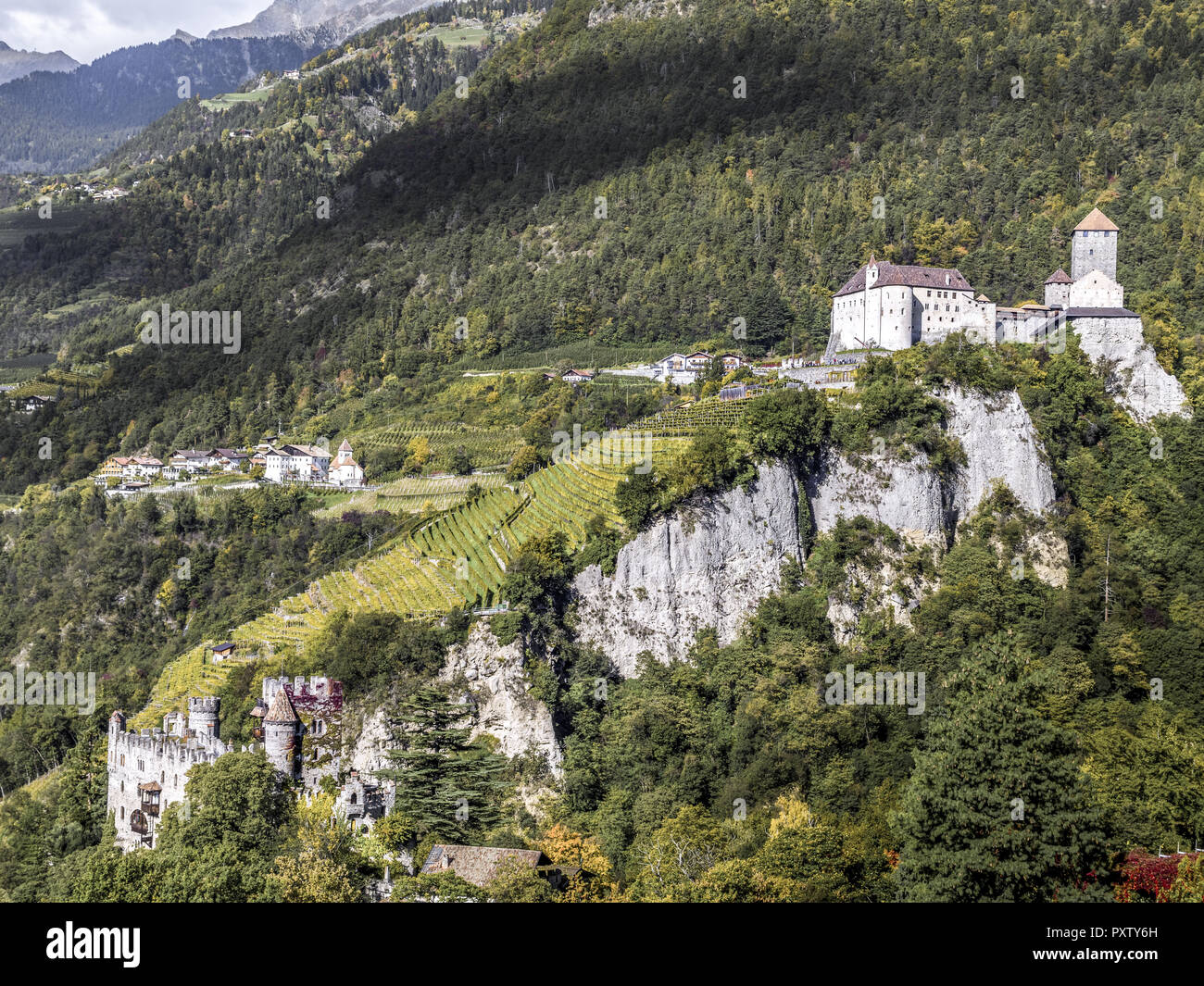 Castle Tyrol near Meran, Italy Stock Photo - Alamy
