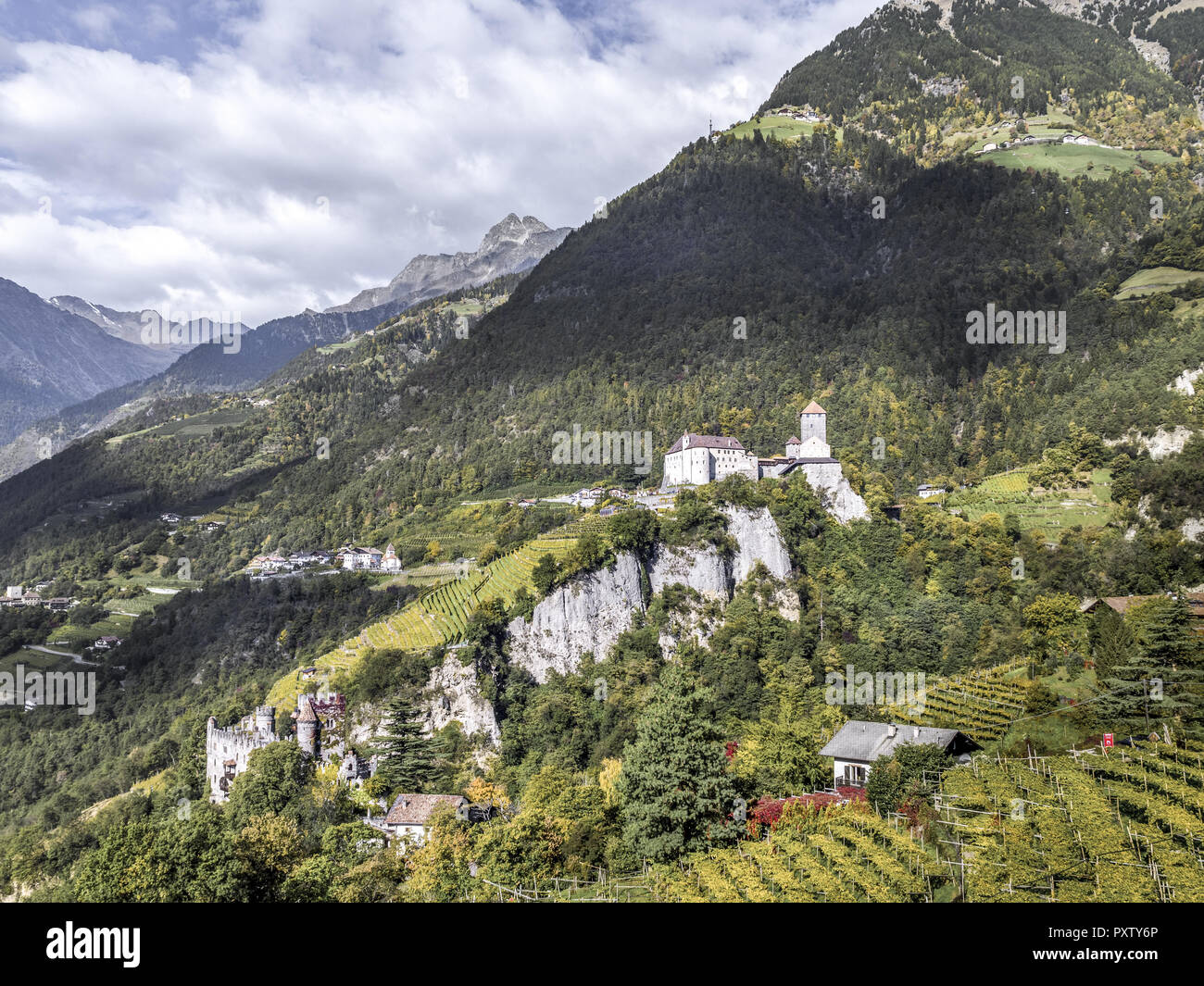 Castle Tyrol near Meran, Italy Stock Photo - Alamy